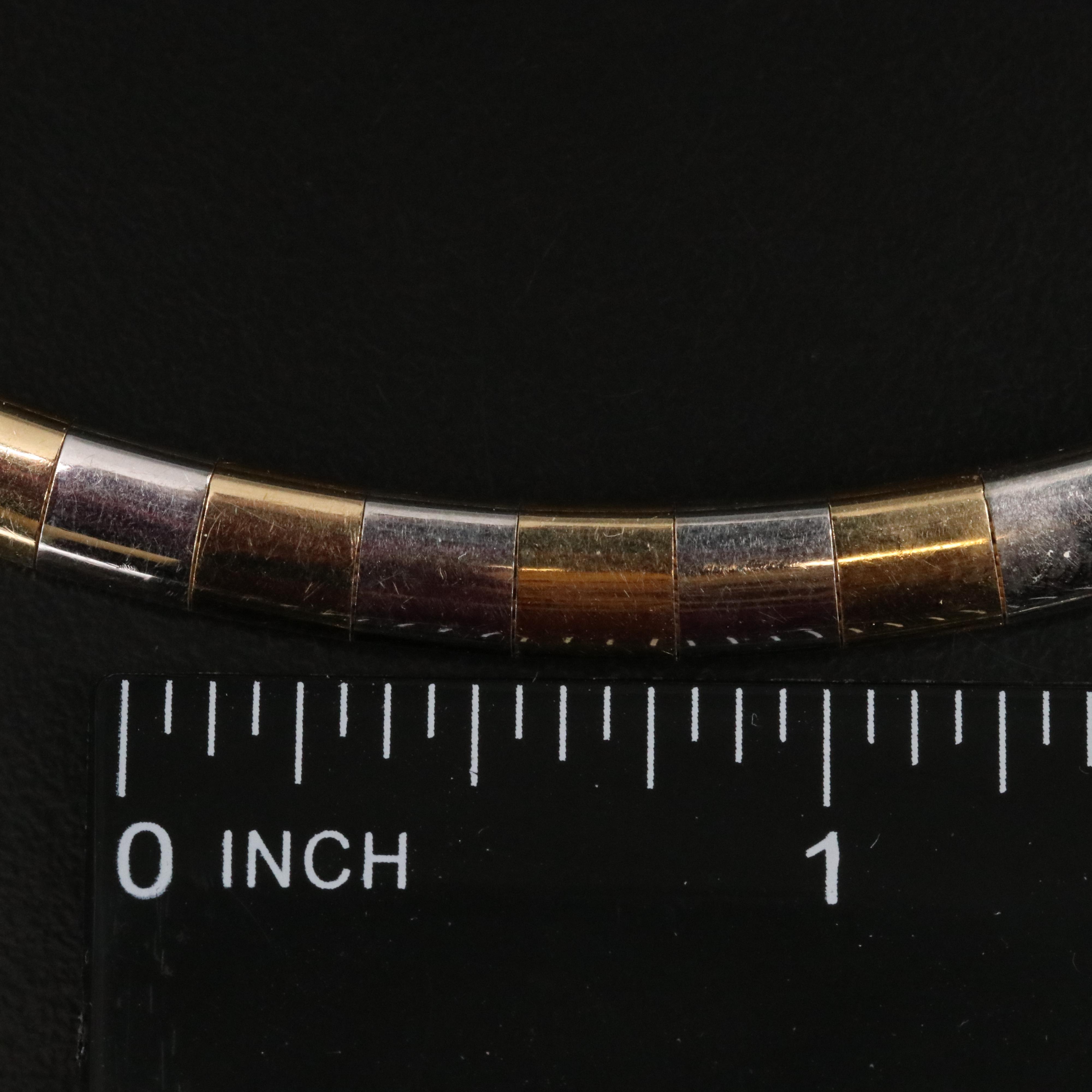 Italian 14K Two-Tone Omega Chain Necklace | EBTH