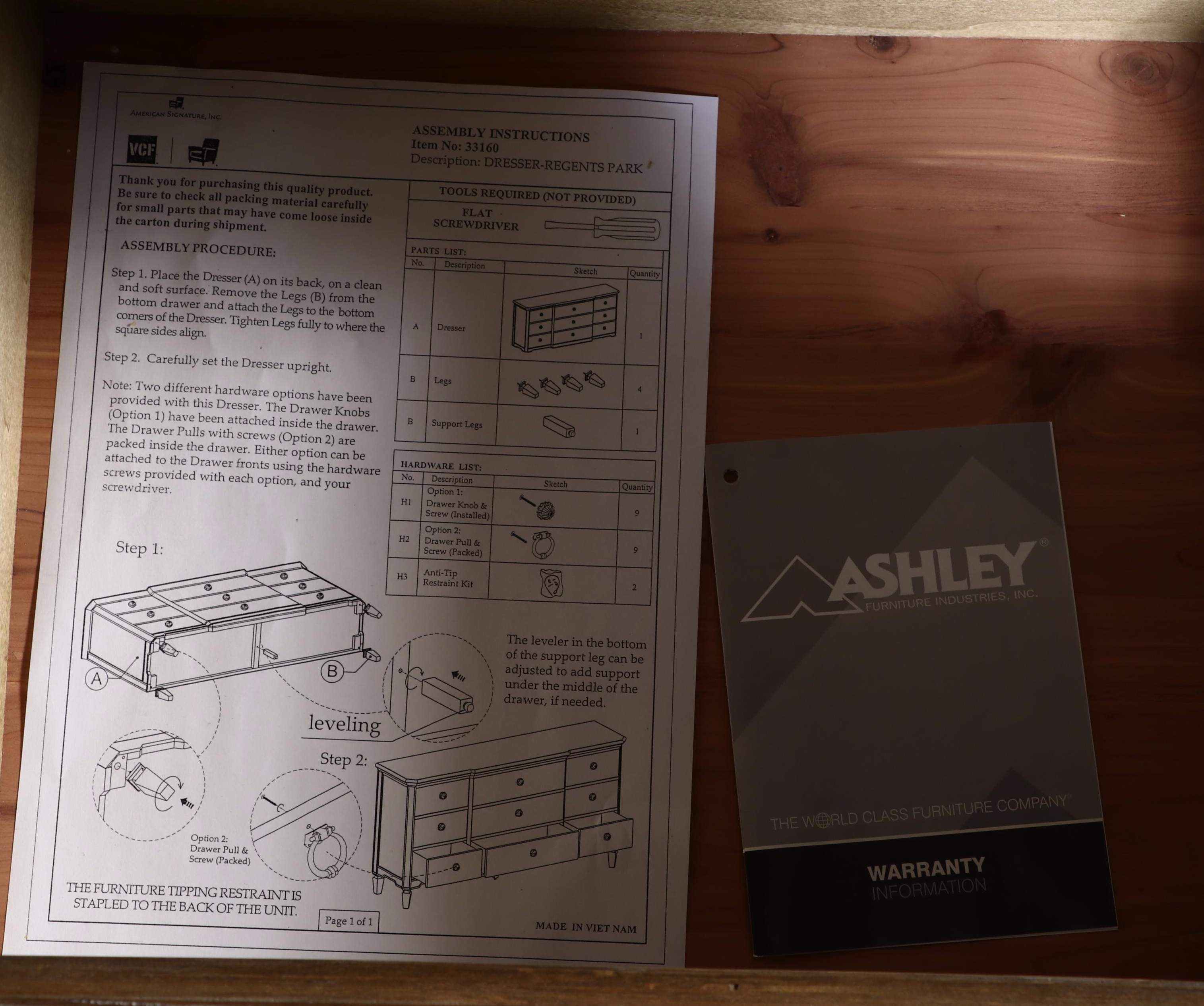 Ashley Furniture "Regents Park" Dresser | EBTH