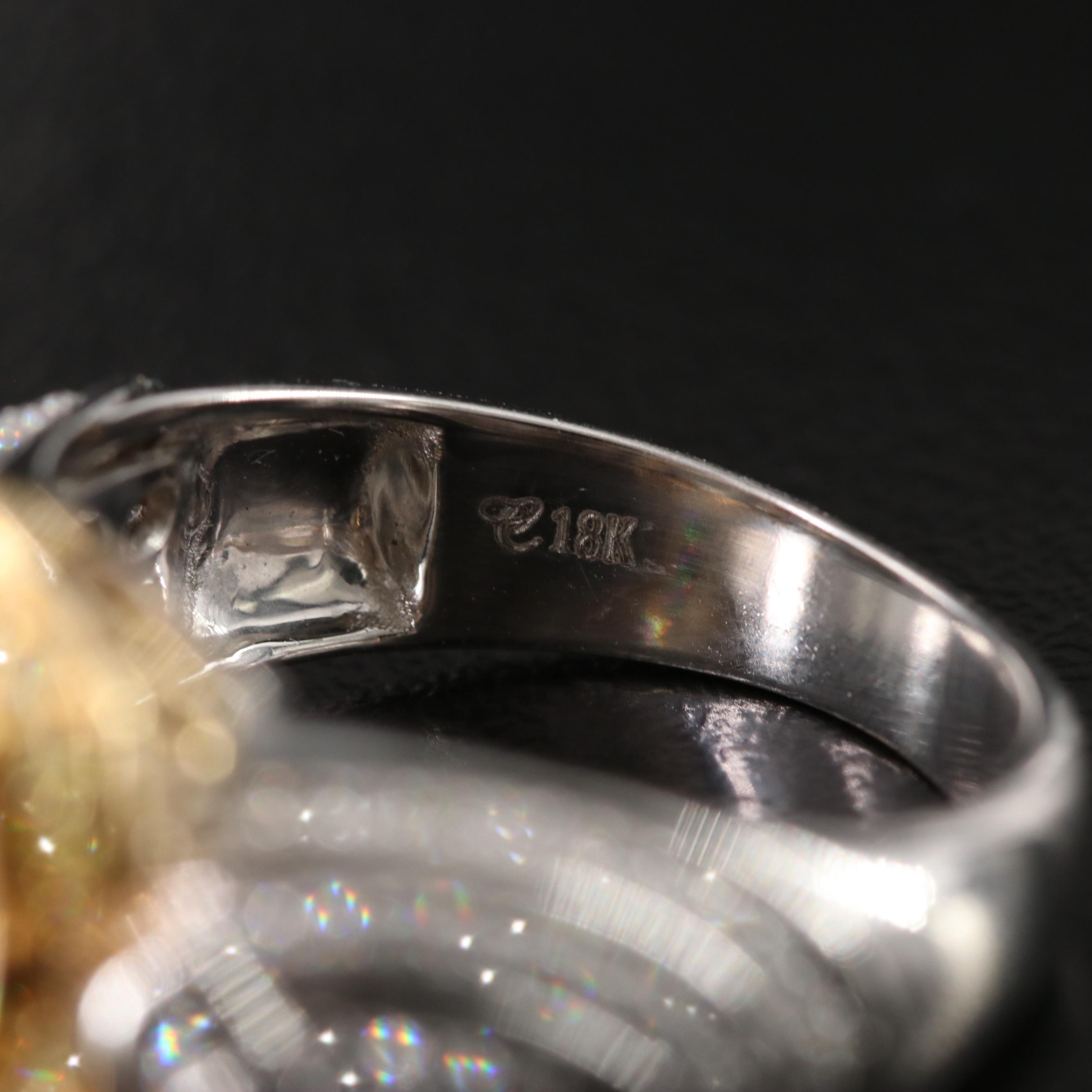 Chromia 18K Hackmanite and Diamond Ring with Fancy Diamonds | EBTH