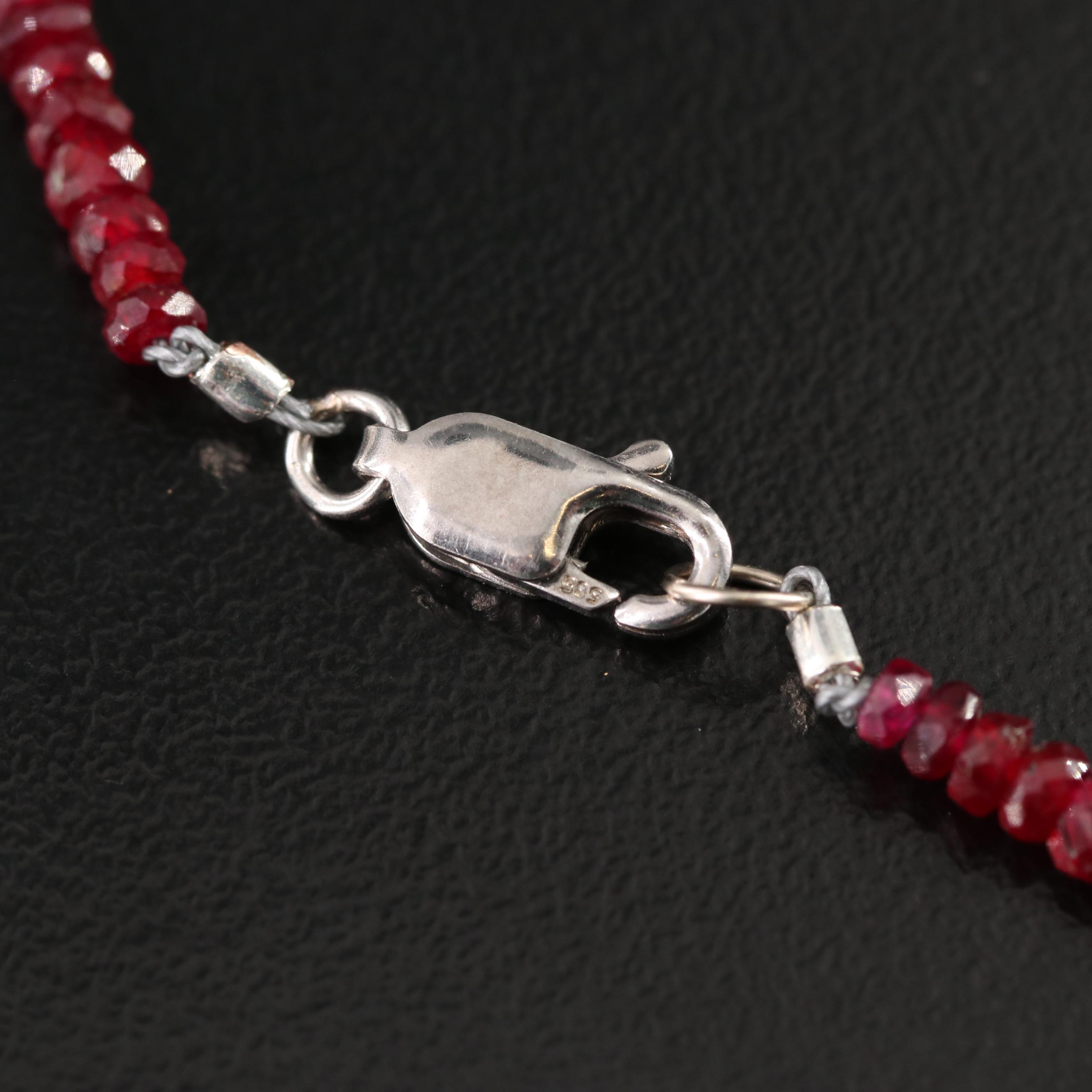 Graduated Ruby Necklace with 14K Clasp | EBTH