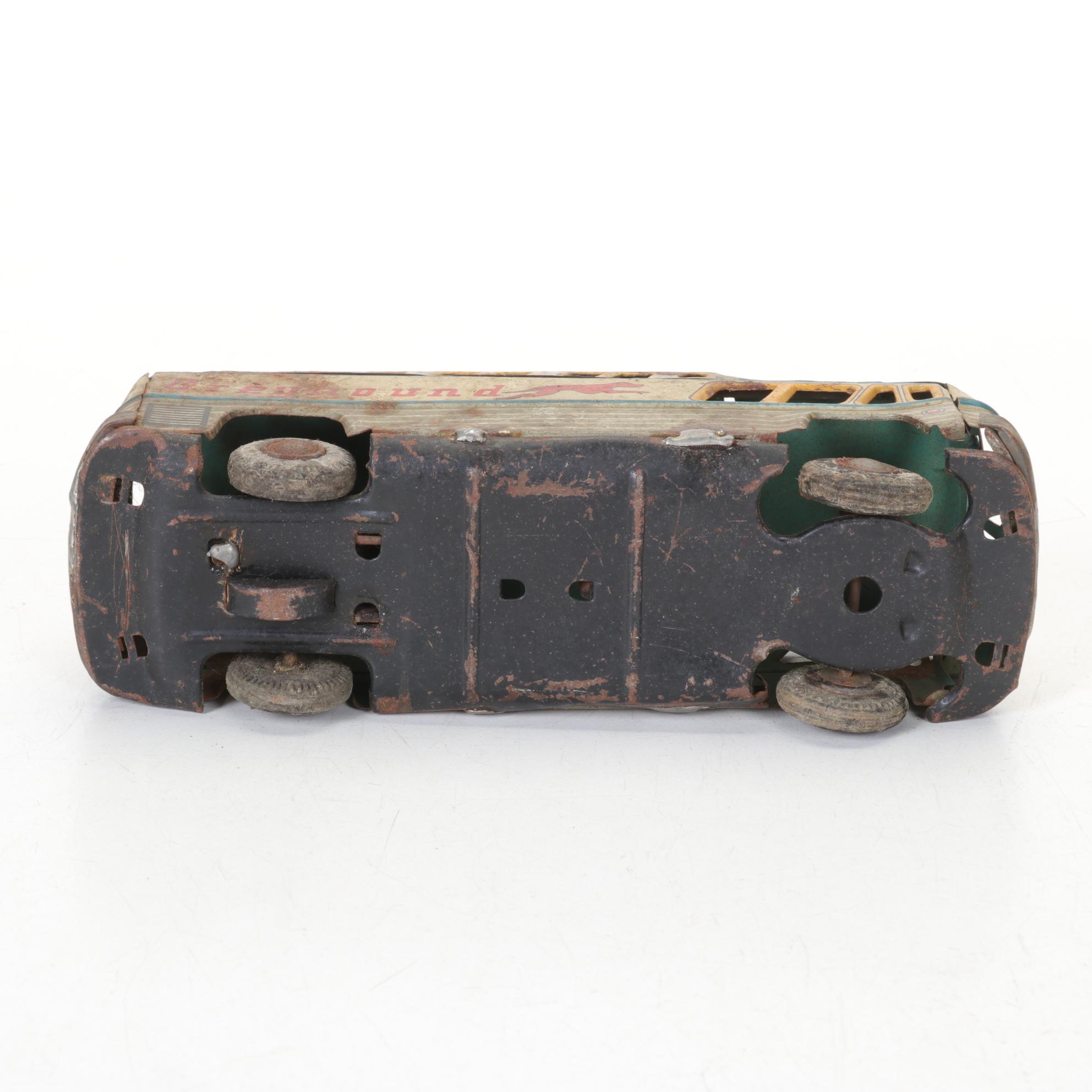 Tin-Litho Greyhound Scenic Cruiser Bus Toy Vehicles | EBTH