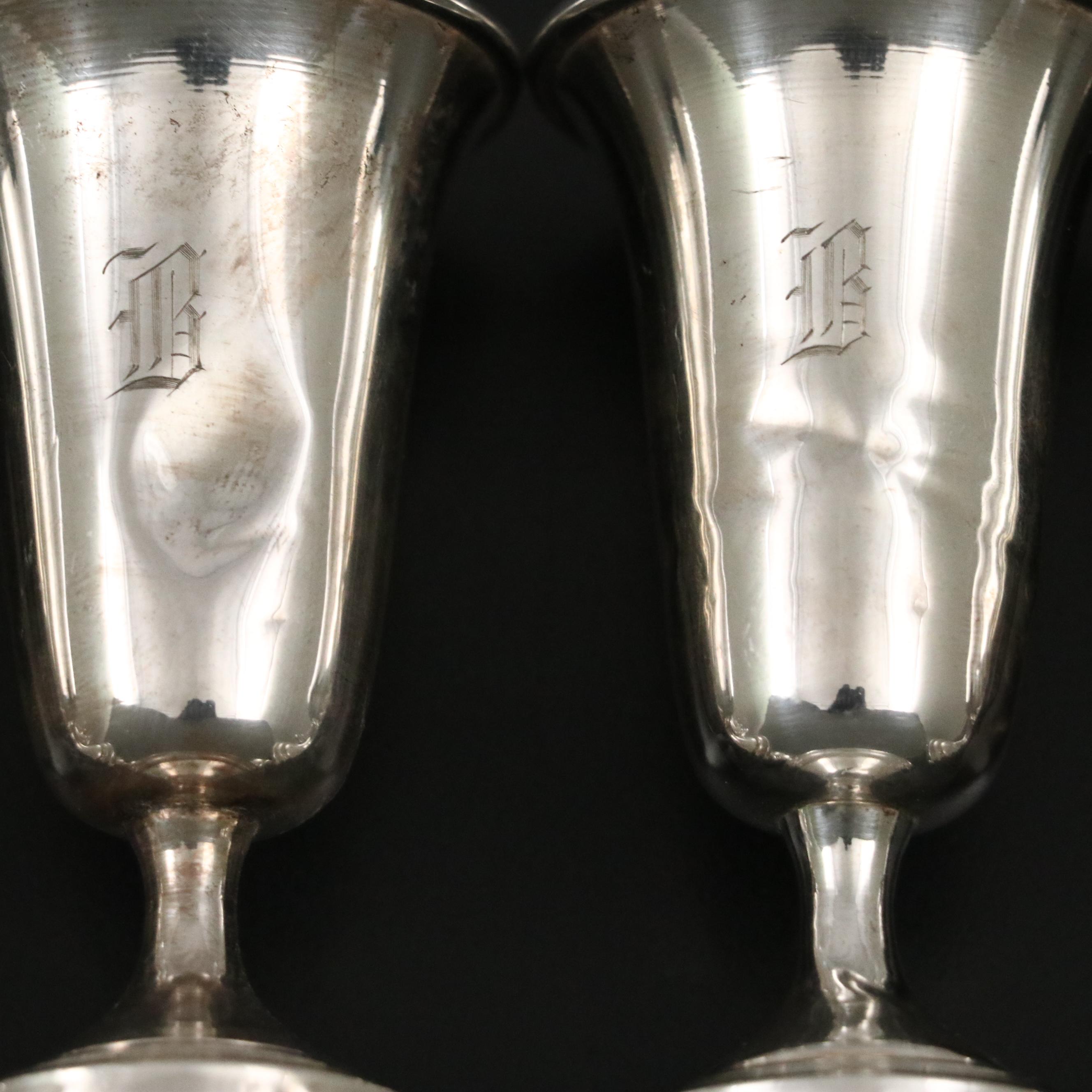 Weighted Sterling Silver Monogrammed Goblets with Other Shakers | EBTH