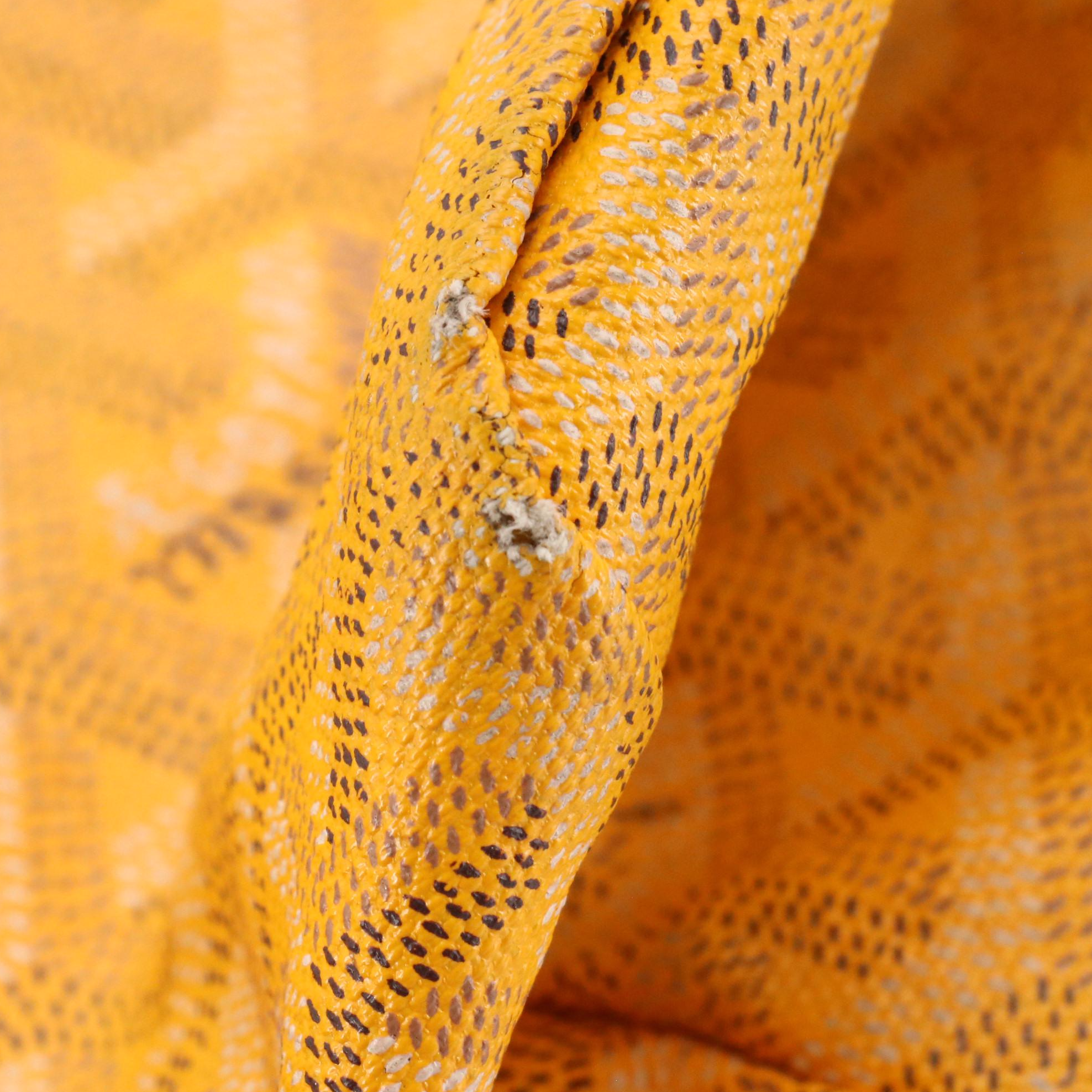 Goyard Saint Louis GM Tote and Pouch in Yellow Goyardine Coated Canvas ...