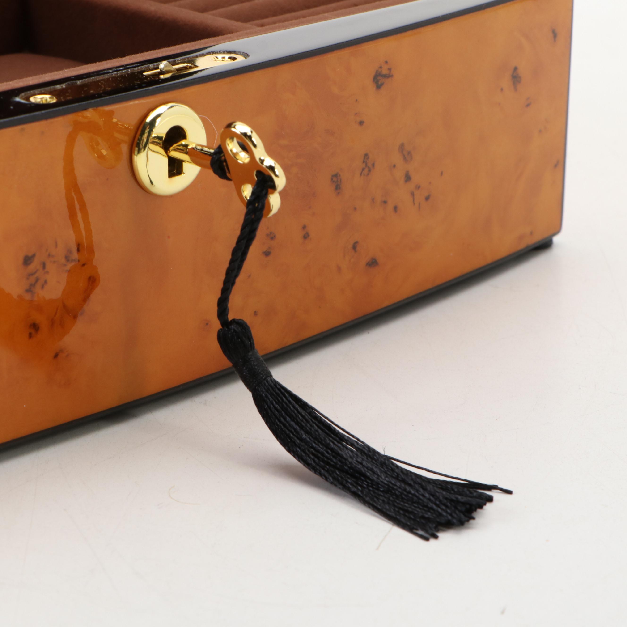 Jere High Gloss Locking Jewelry Box | EBTH