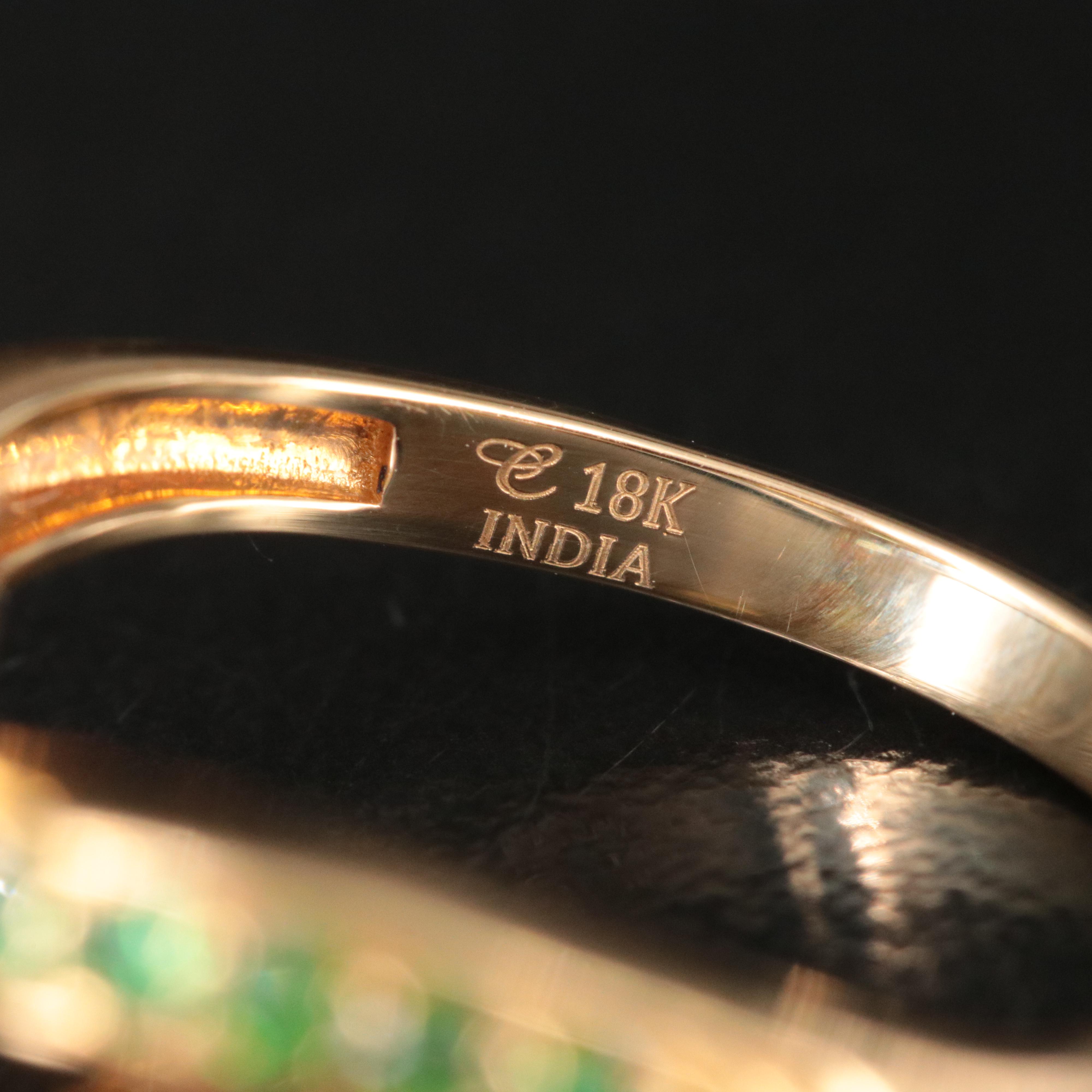 Chromia 18K Tsavorite Wave Ring | EBTH