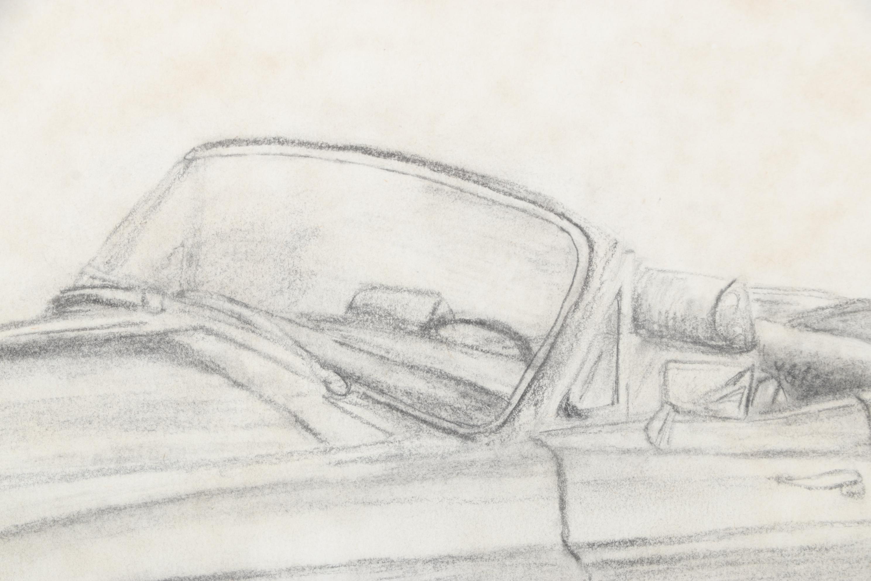 M.L. Sullivan Graphite Drawing Of Rolls-Royce Corniche | EBTH