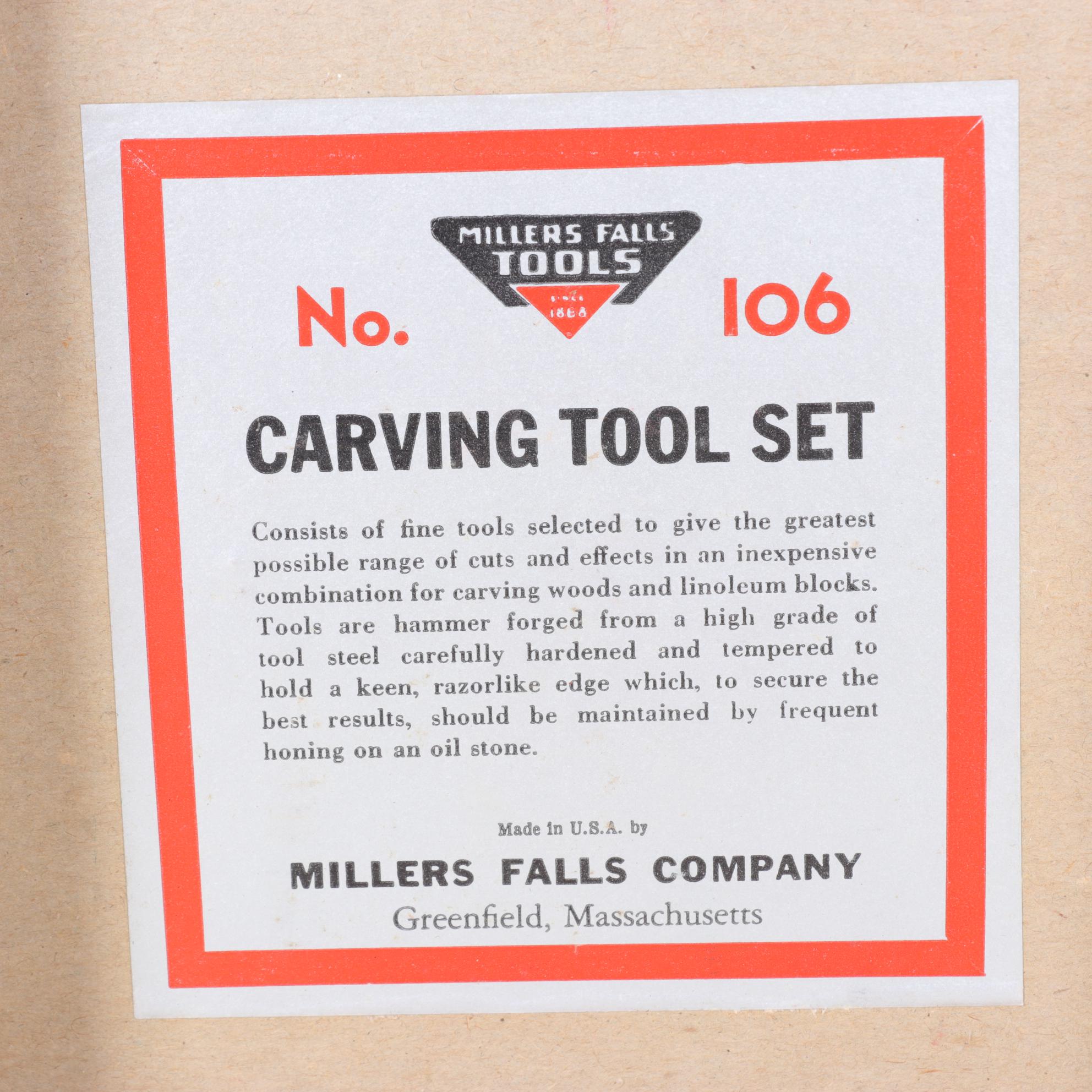 Millers Falls Wood Carving Tool Set | EBTH