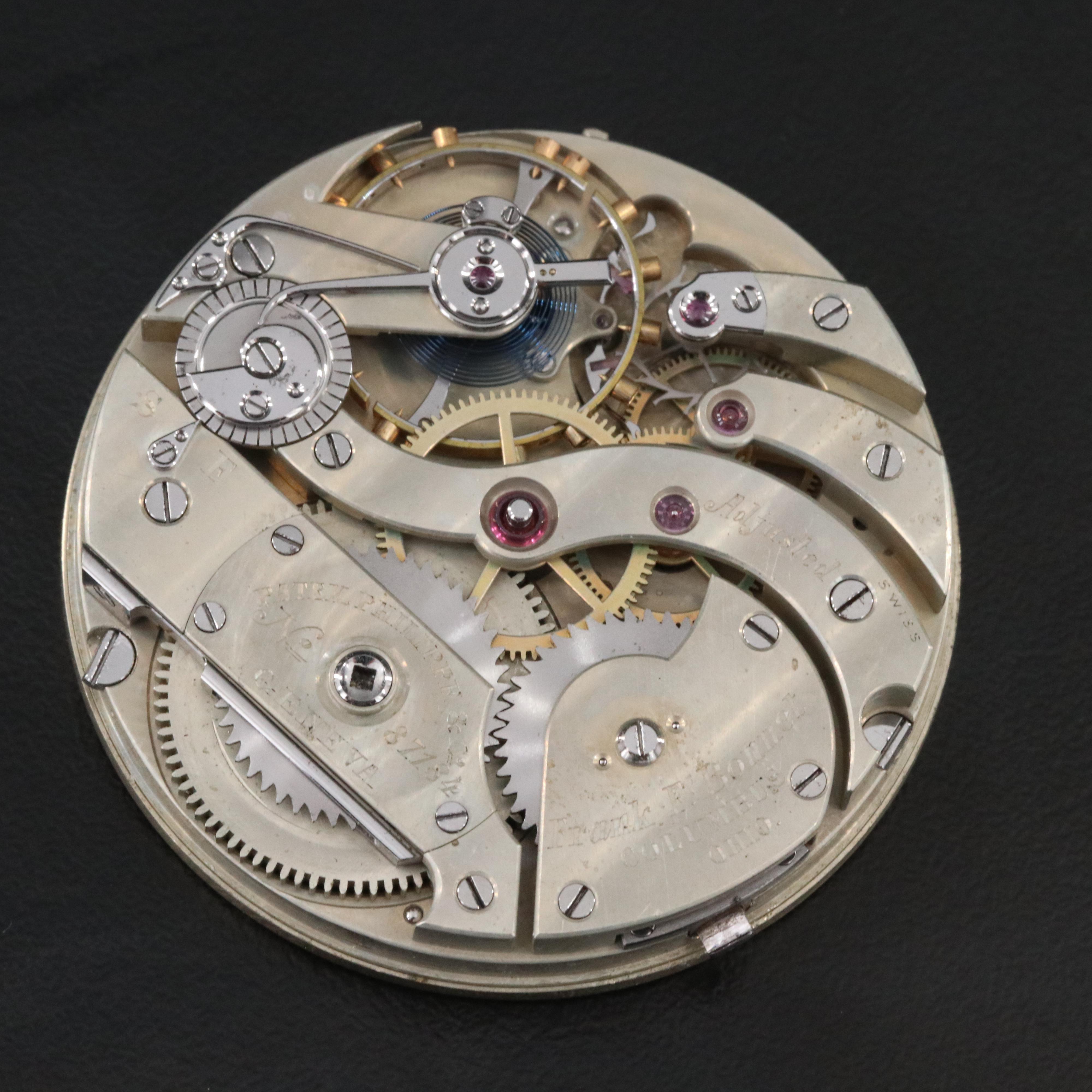 Patek Philippe Pocket Watch Movement Frank F. Bonnet Signed Dial | EBTH