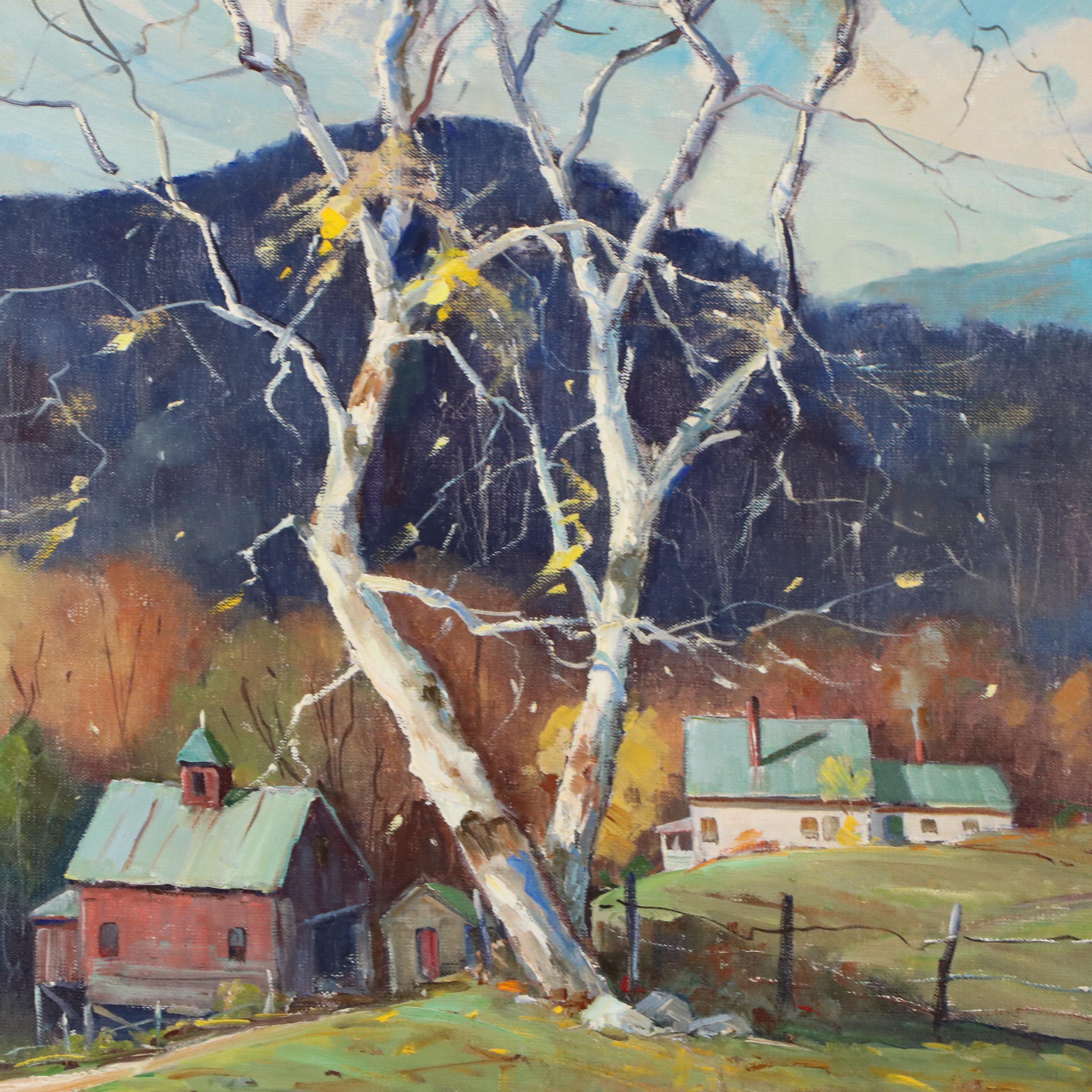Otis Cook Alpine Rural Landscape Oil Painting, Circa 1965 | EBTH