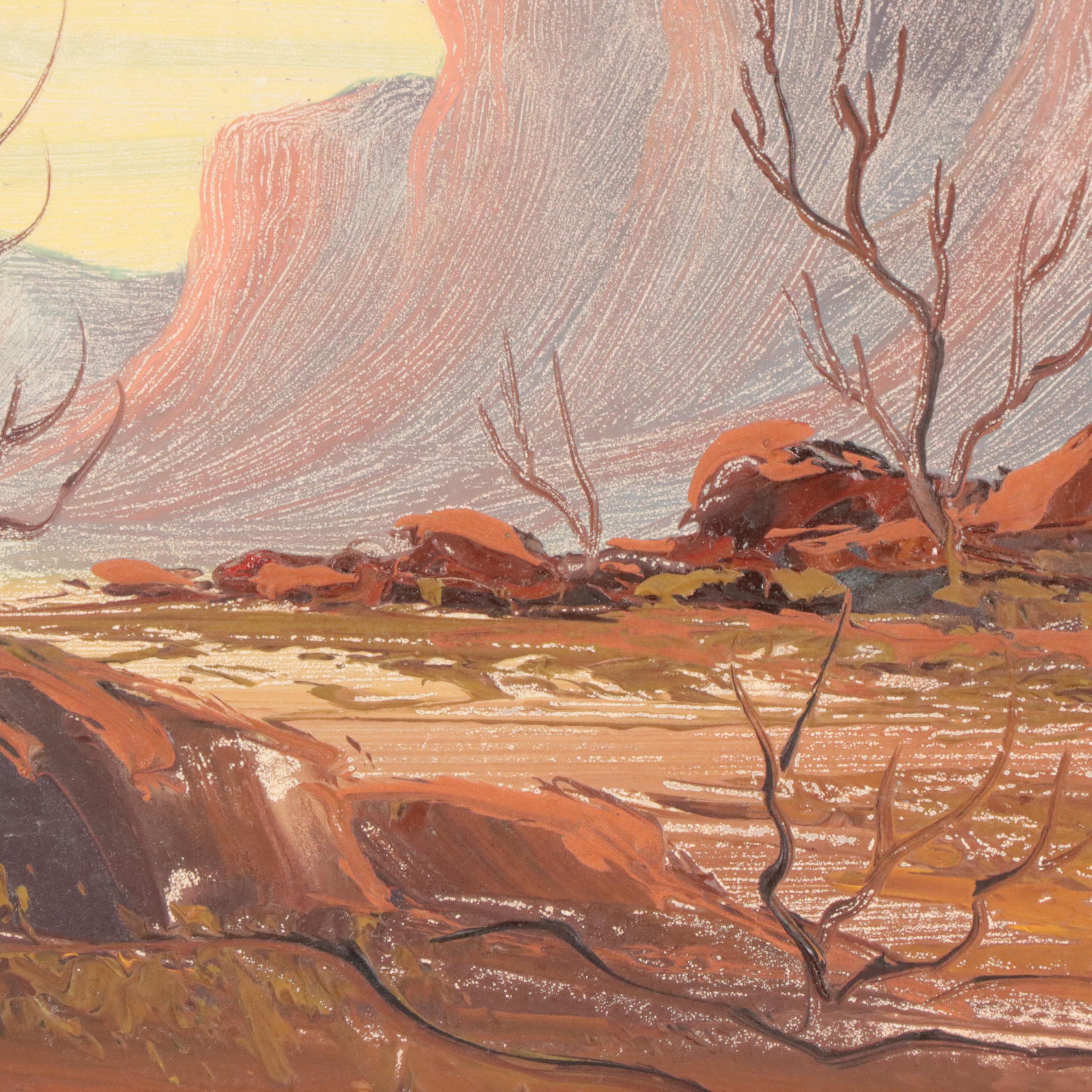 Henk Guth Oil Painting of Central Australian Landscape | EBTH
