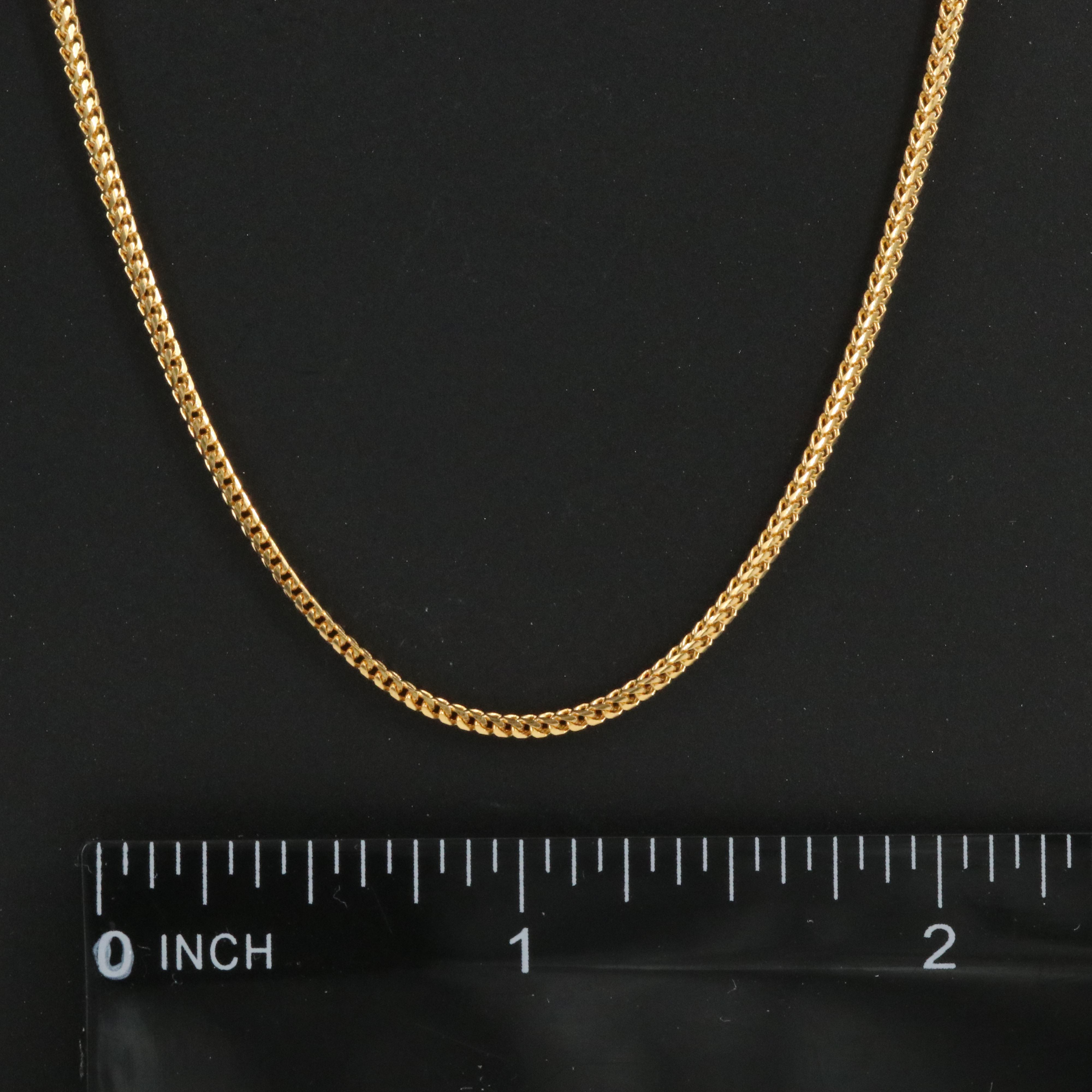 Italian 18K Square Curb Chain Necklace | EBTH