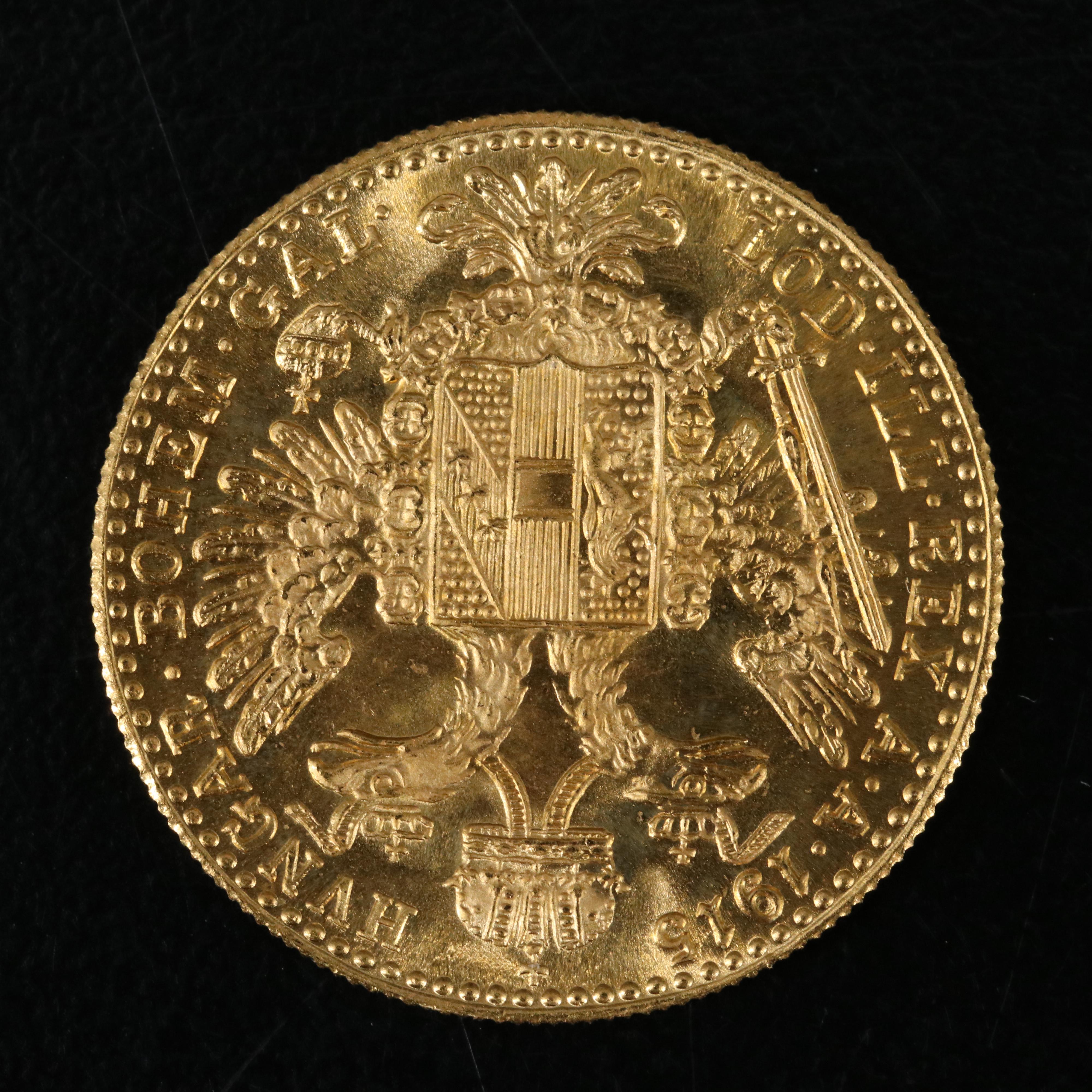 1915 Austrian One Ducat Gold Coin Re-strike | EBTH