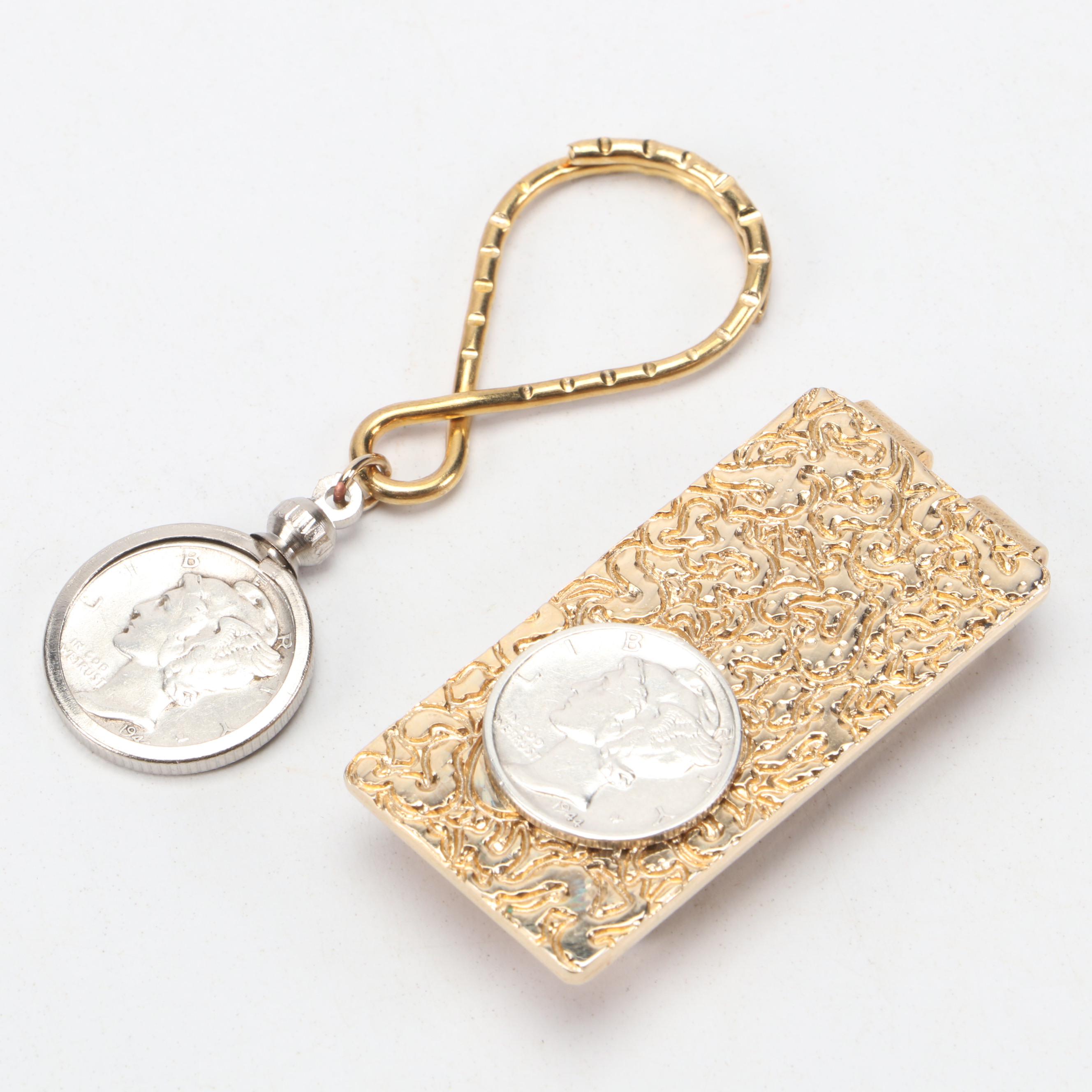 1944 Mercury Dime Key Chain and Anson Money Clip | EBTH