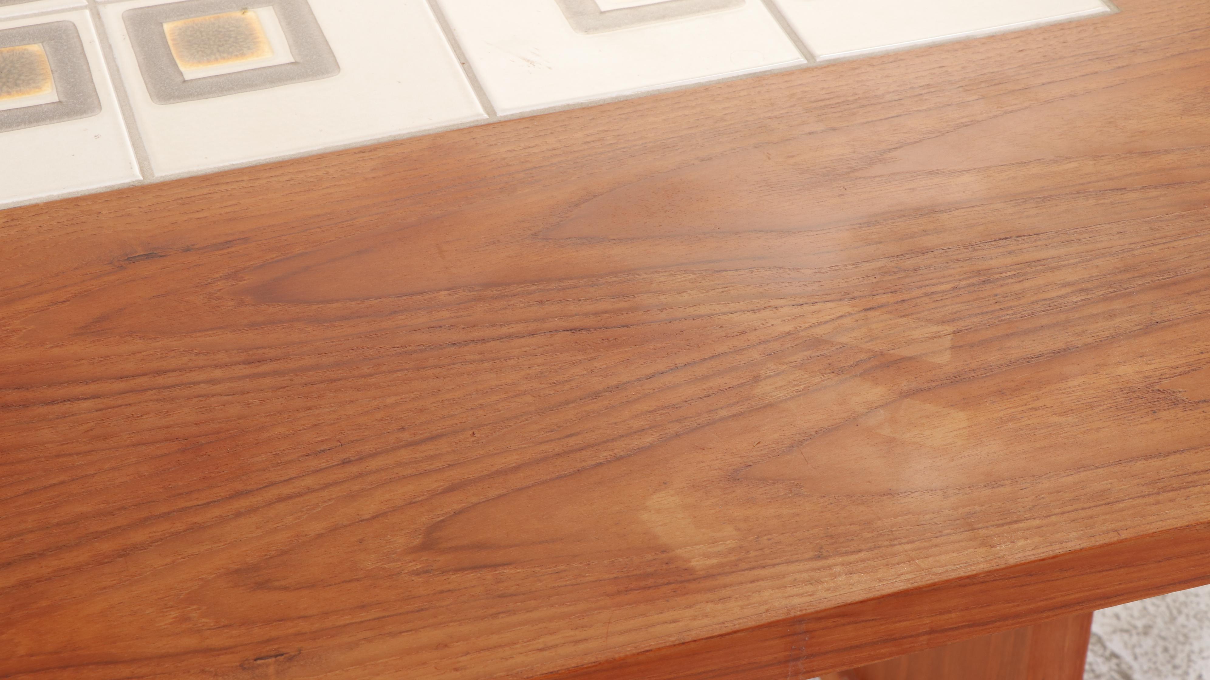 Danish Modern Tile & Teak Otmar Dining Table & Four Niels Moller Model ...