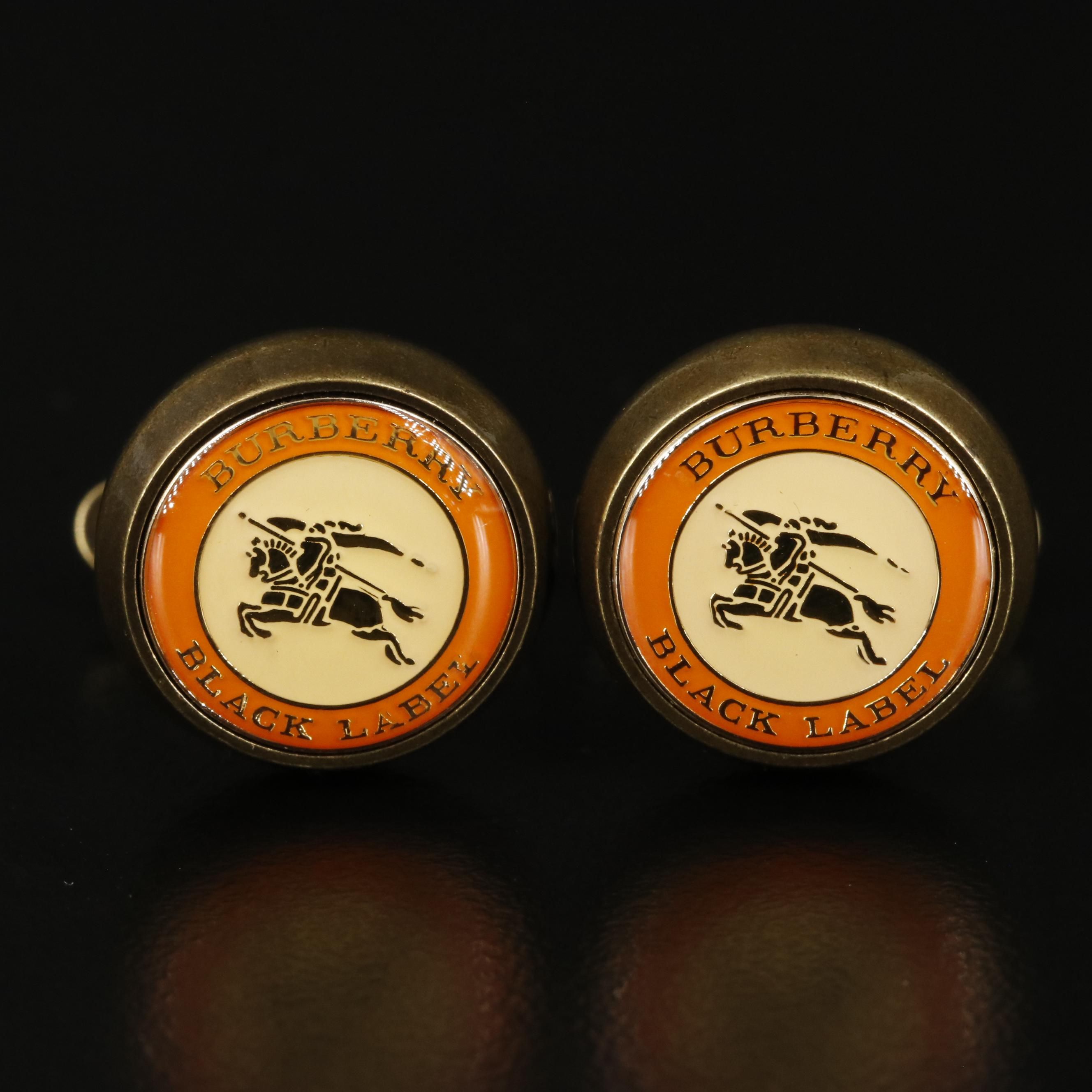 Burberry Black Label Equestrian Knight logo Cufflinks | EBTH