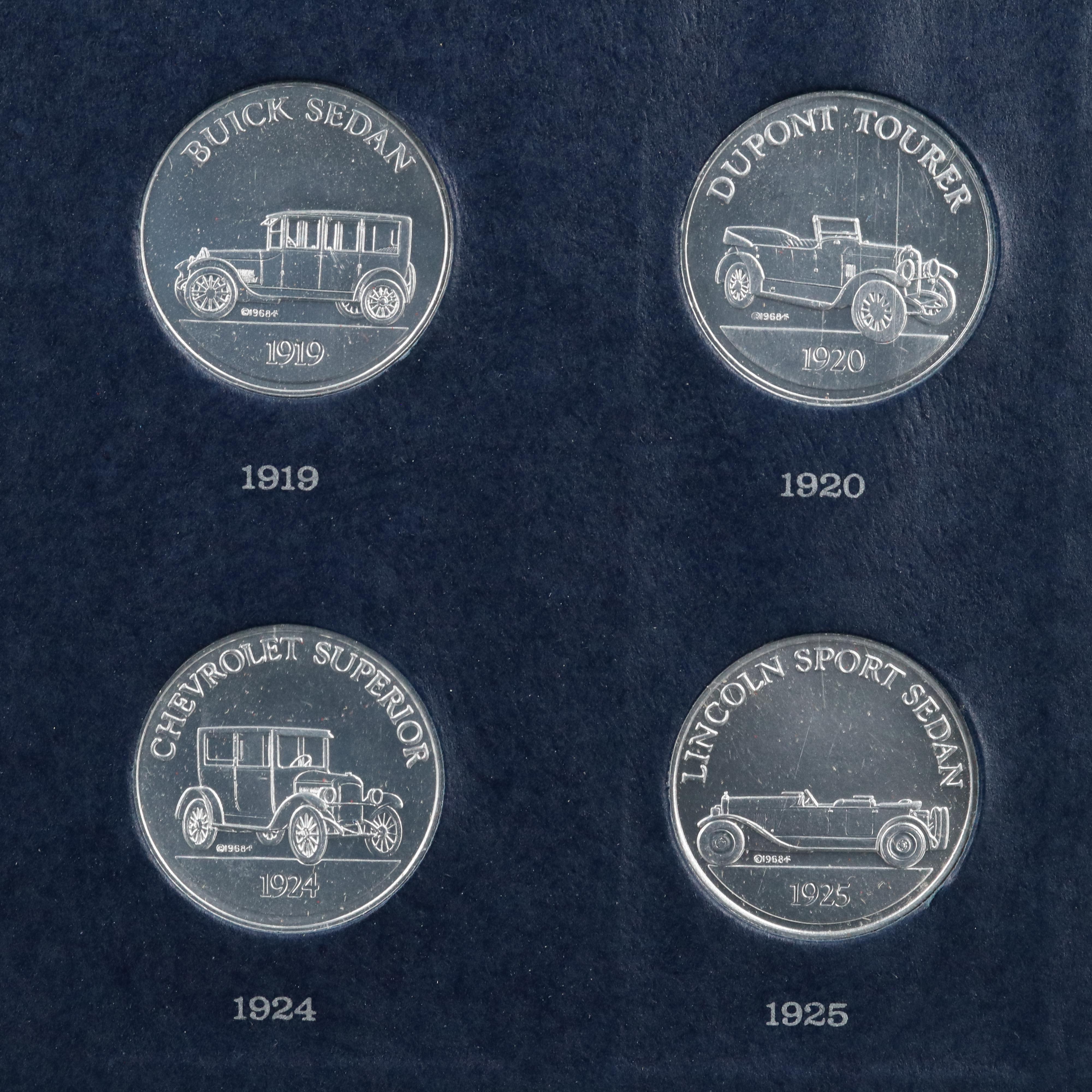 One-Ounce Fine Silver Round and Franklin Mint Antique Car Coin Set ...