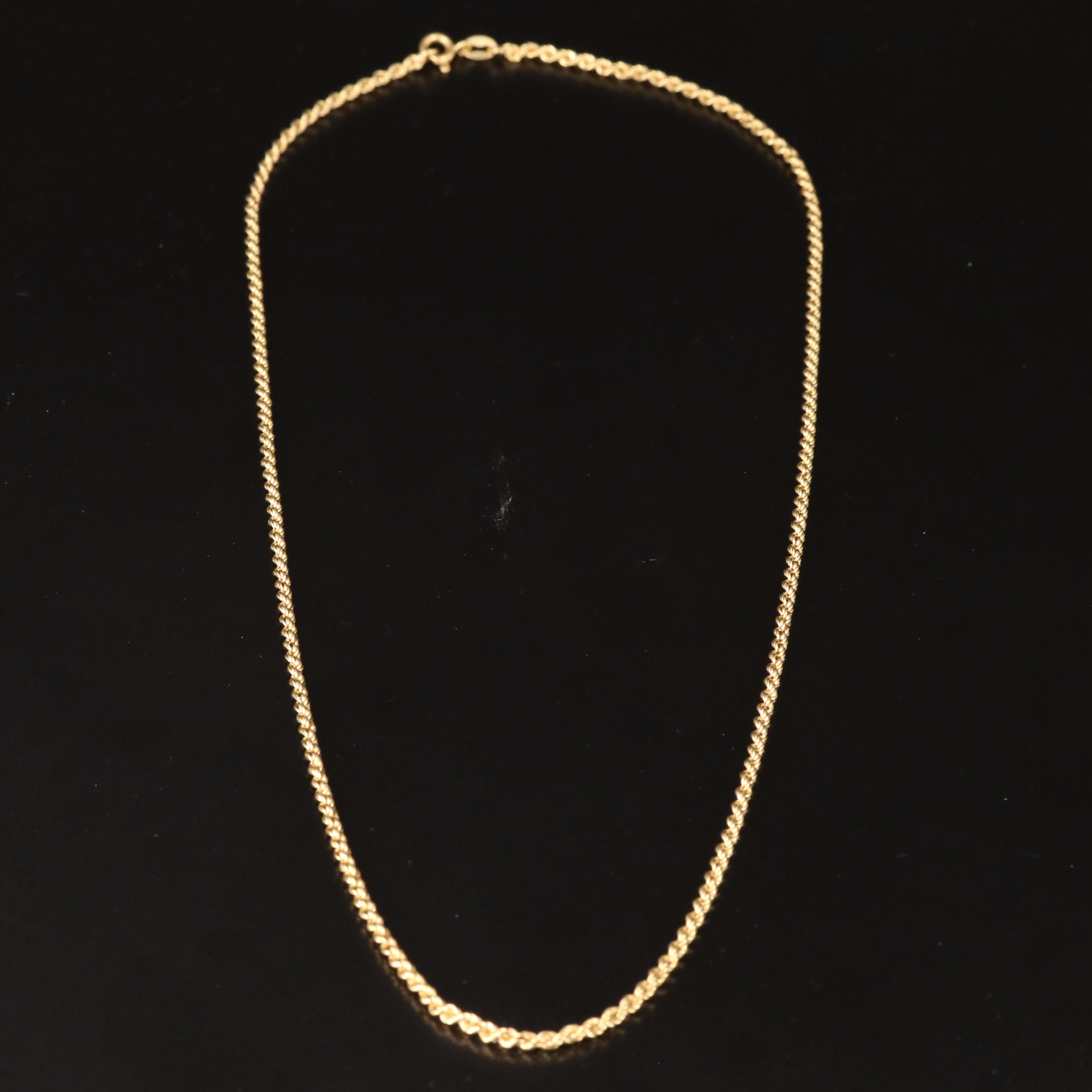 18K Rope Chain Necklace | EBTH
