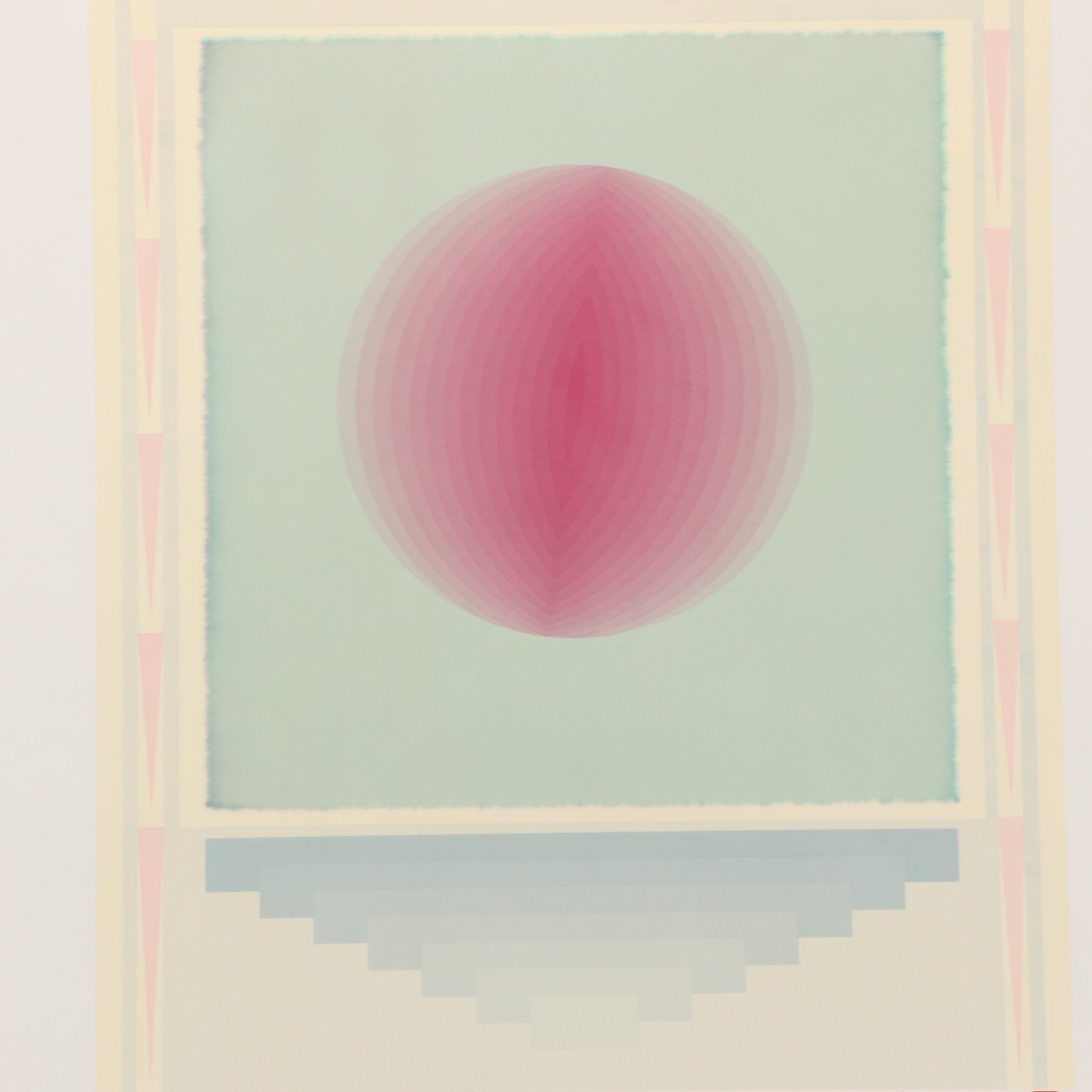 Nobuteru Shimotakahara Op Art Serigraph "Time and Space," Late 20th ...