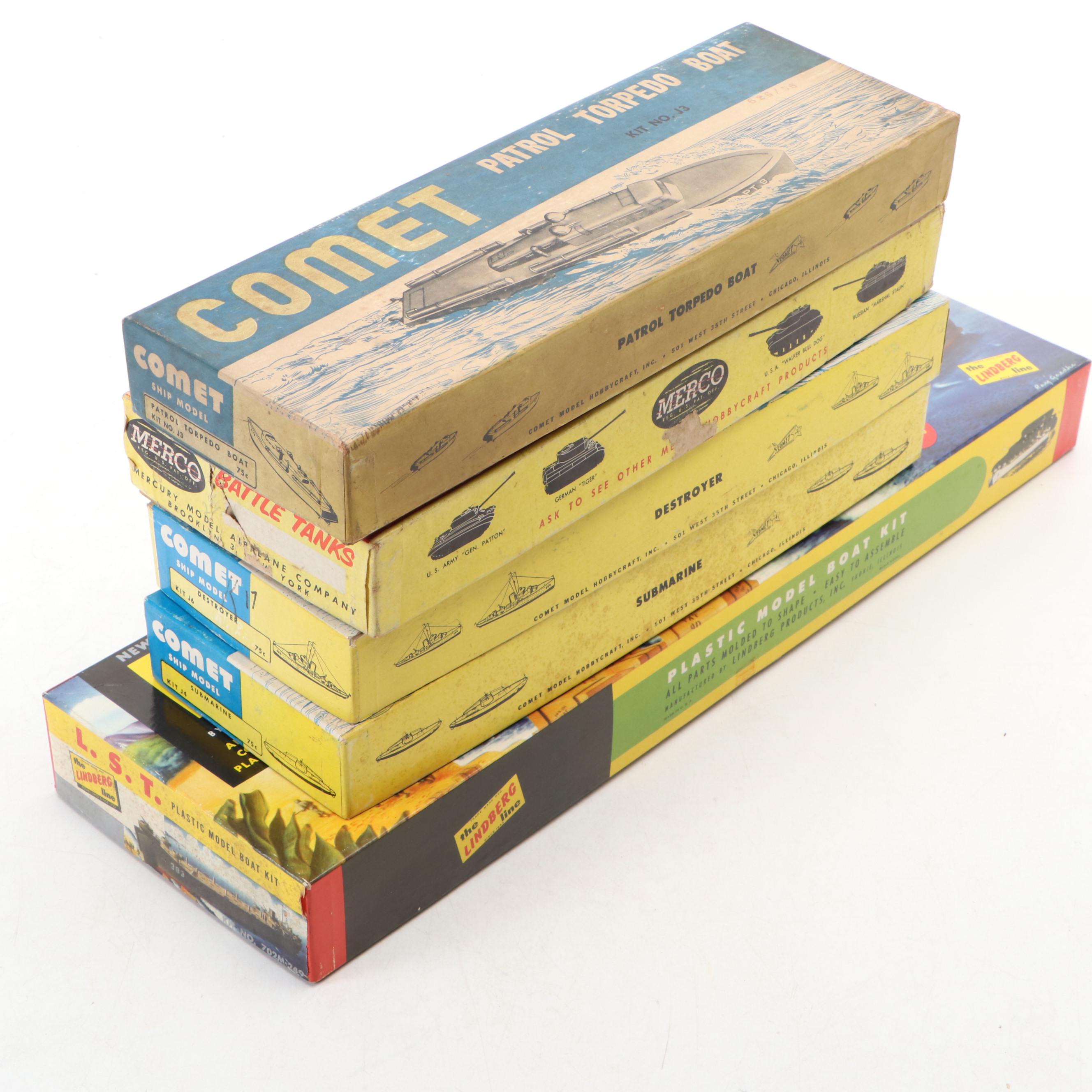 Comet "Patrol Torpedo Boat," Lindberg "LST" and More Model Kits, Mid ...