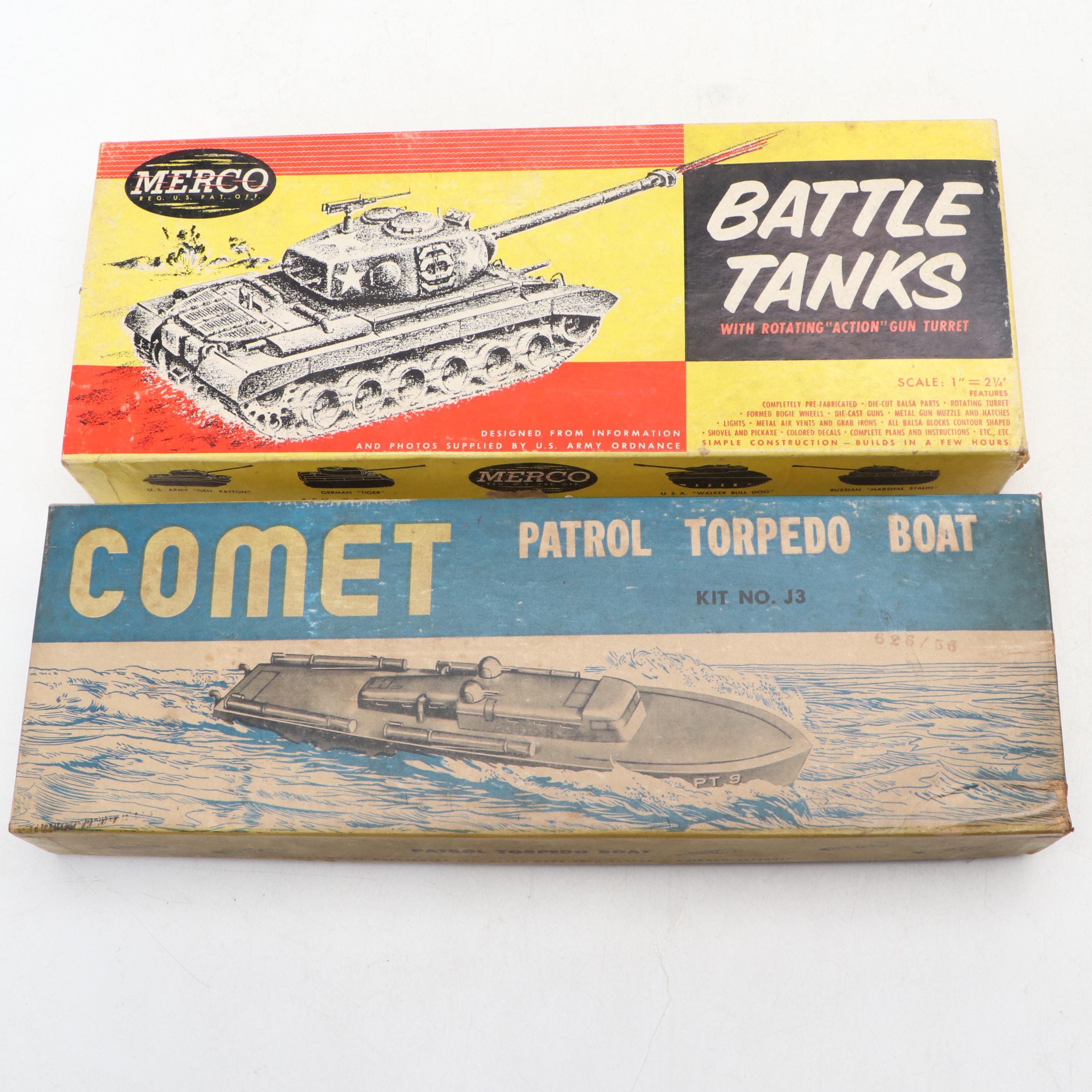 Comet "Patrol Torpedo Boat," Lindberg "LST" and More Model Kits, Mid ...