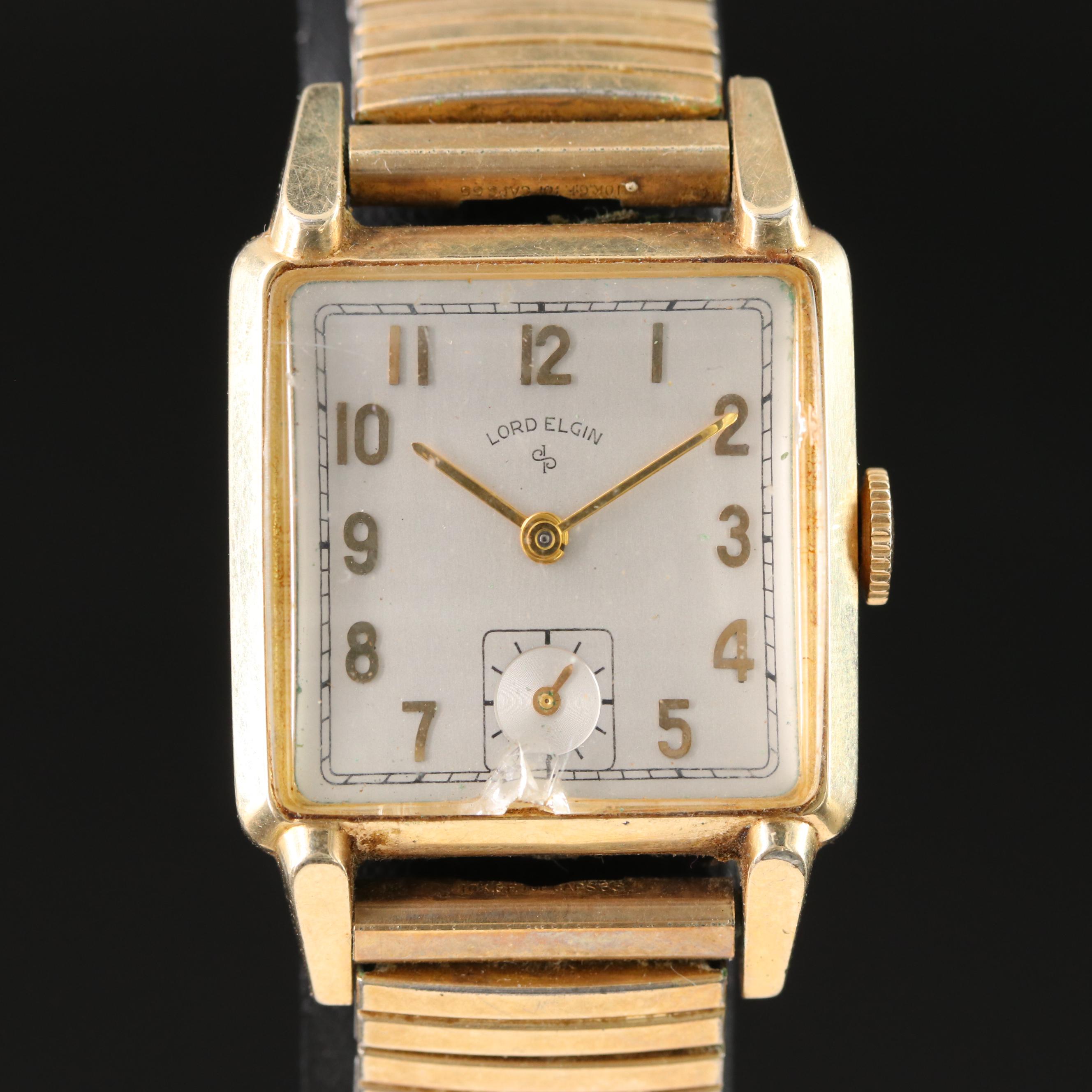1950s Lord Elgin Gold-Filled Stem Wind Watch | EBTH
