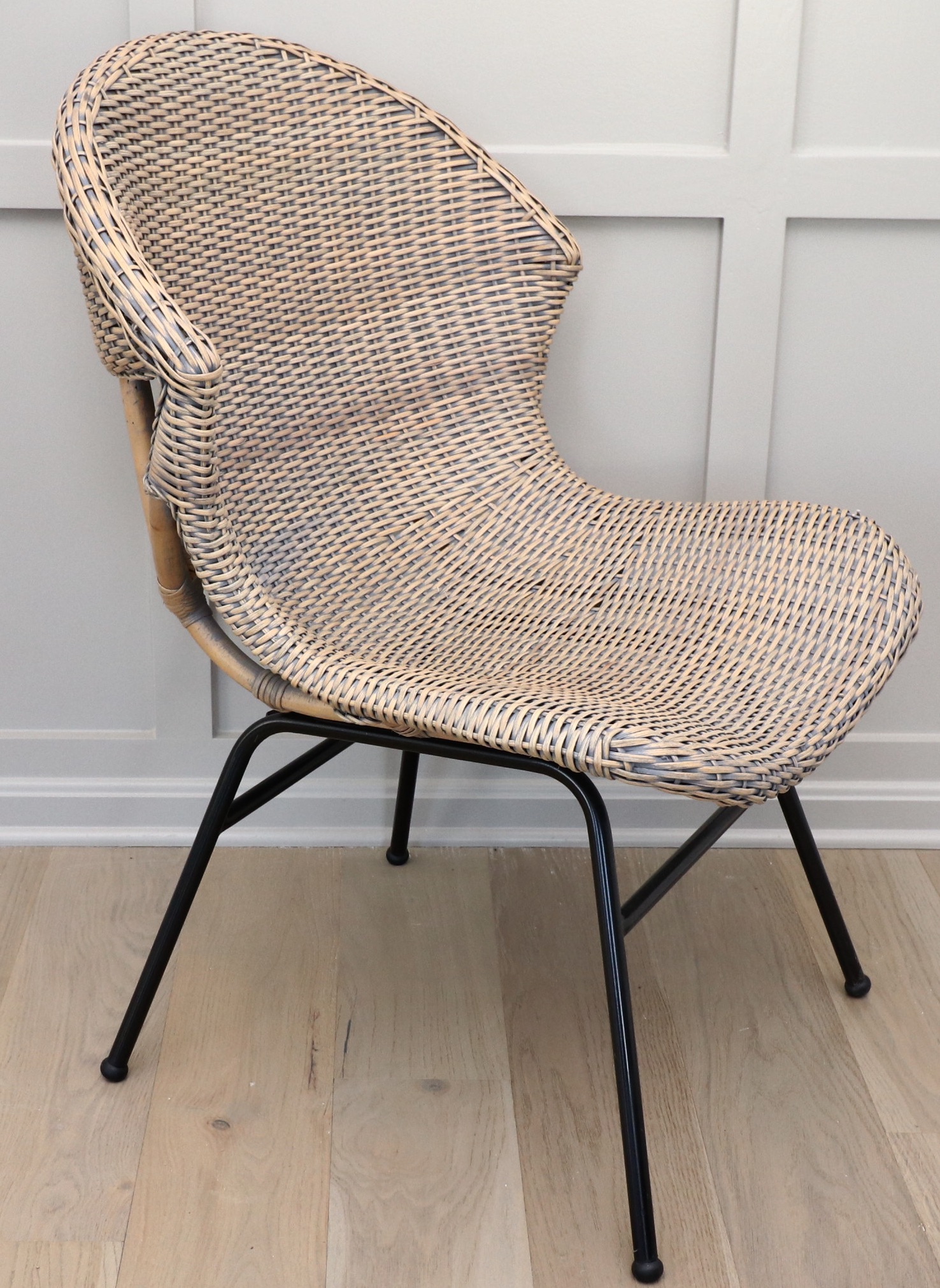 Safavieh "Polina" Rattan Chairs, Four Hands "Trello" Textured Metal ...