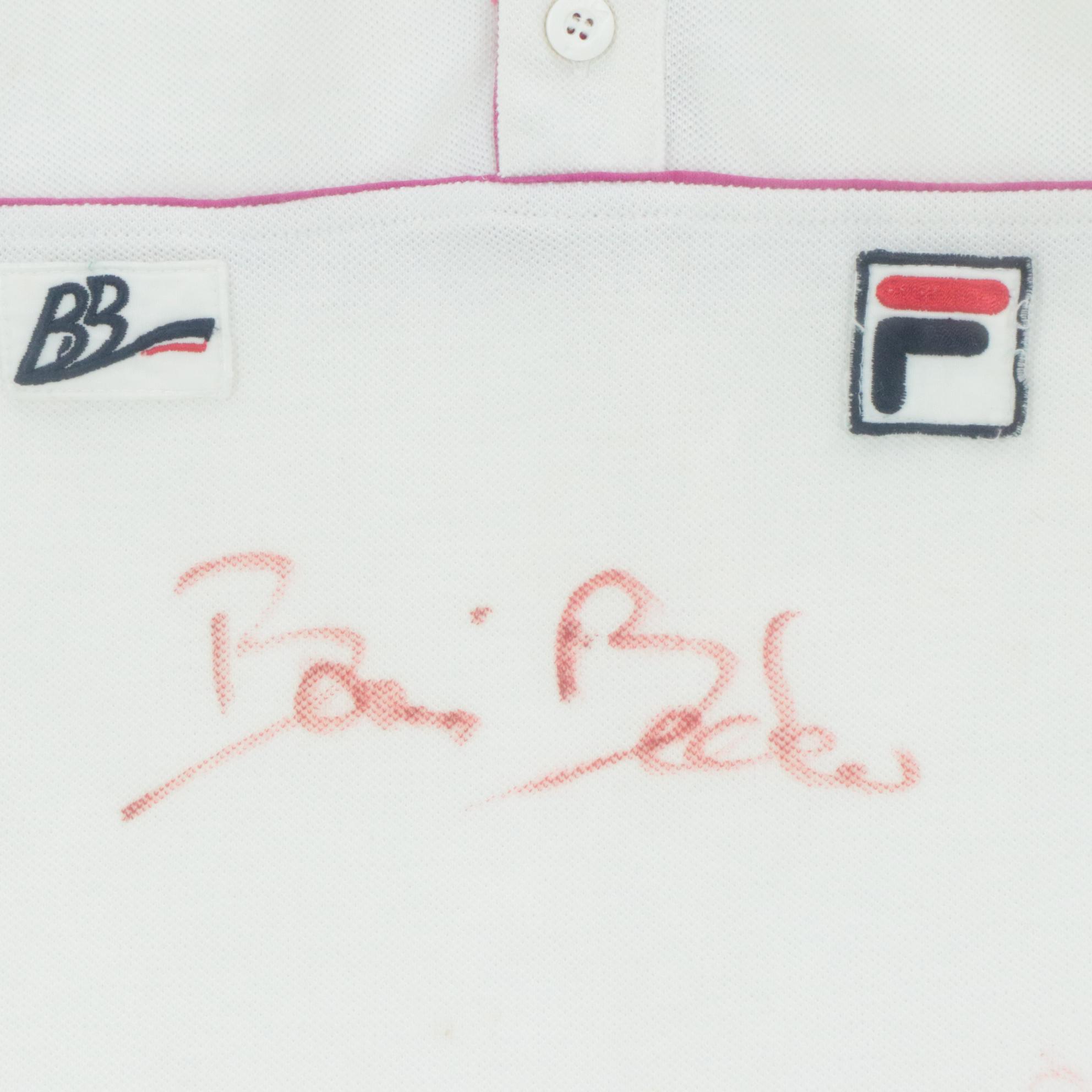 Boris Becker Player Issued and Signed Tennis Shirt with Framed Display ...