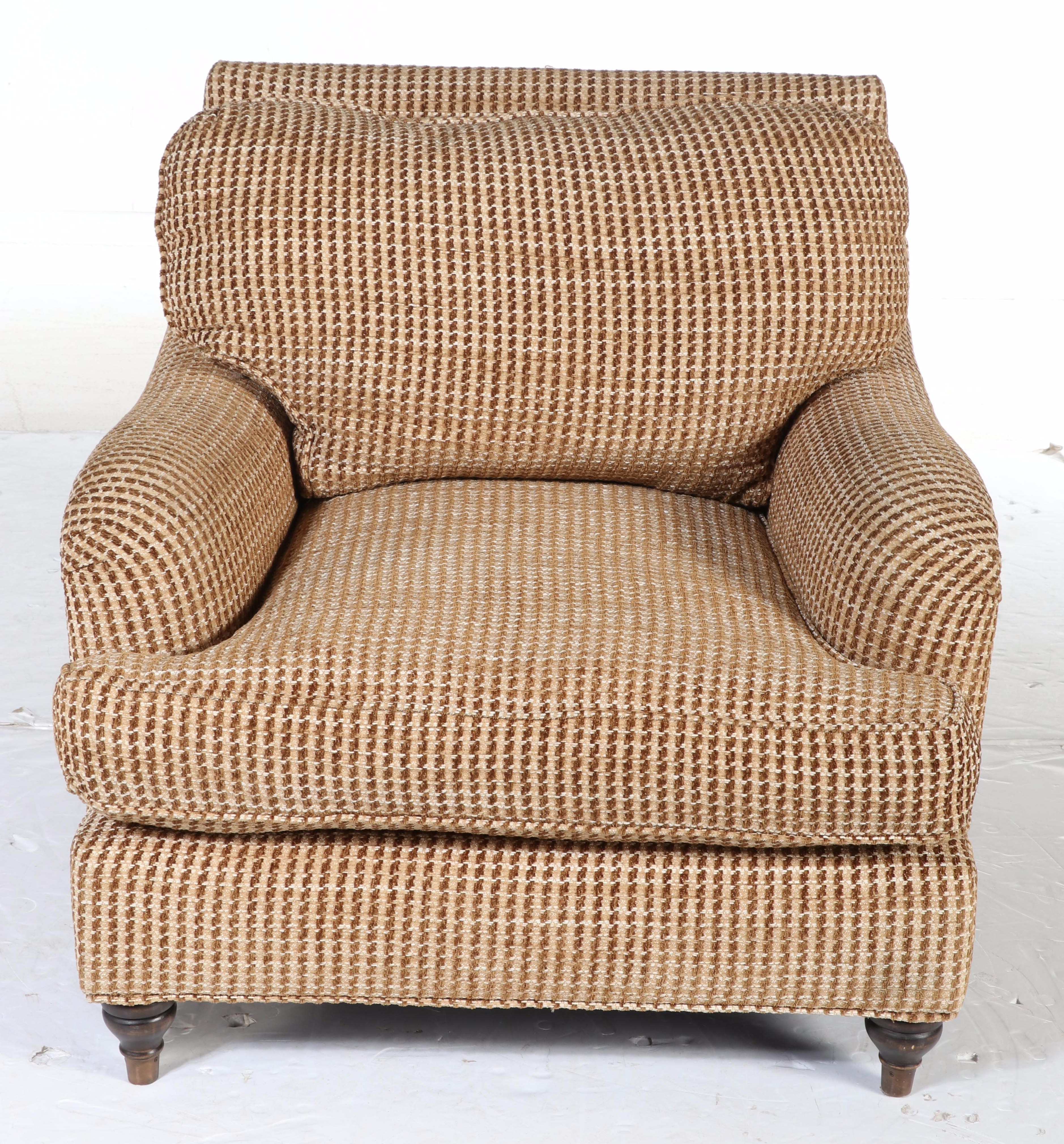 Custom-Upholstered English Roll-Arm Easy Armchair | EBTH