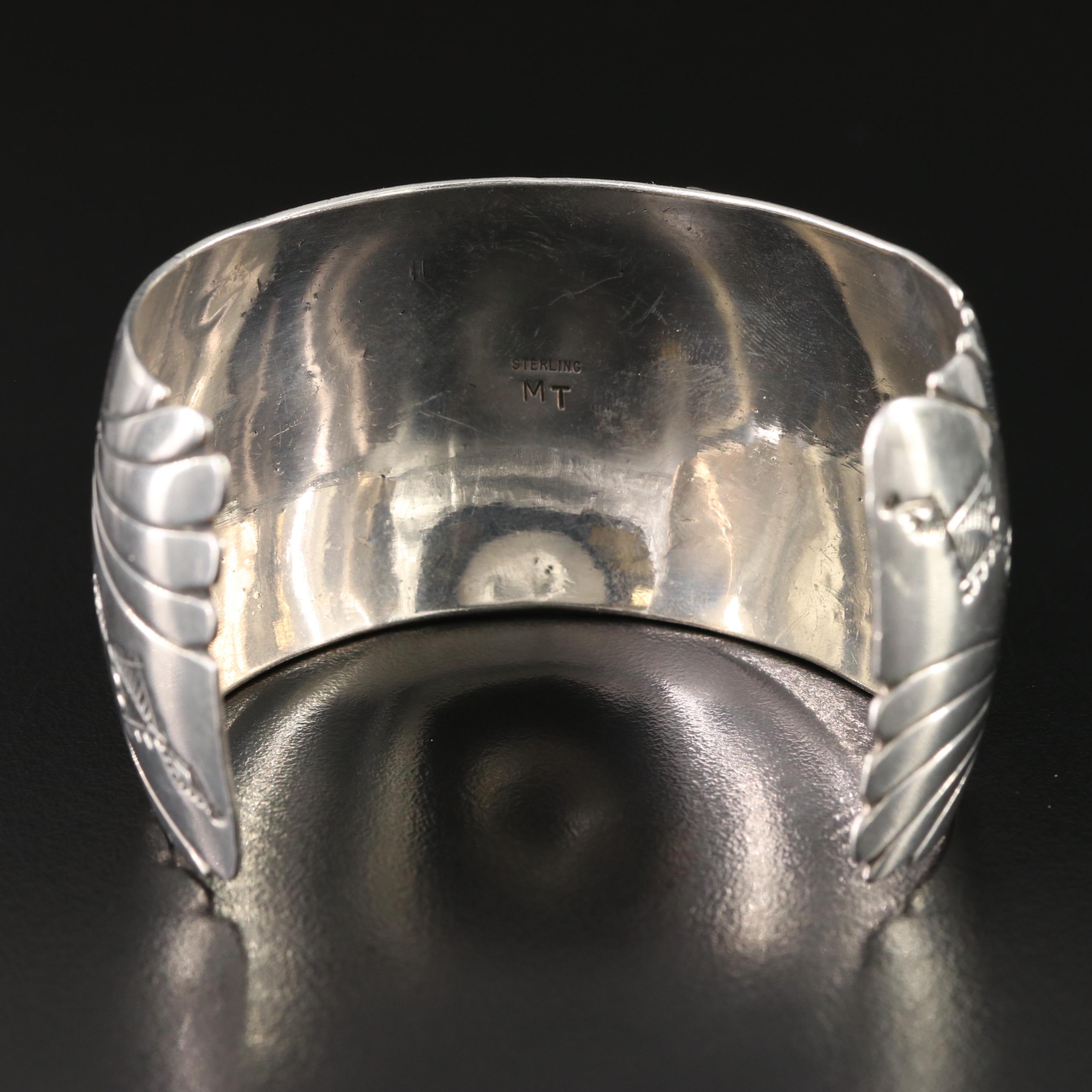 Melvin Thompson Navajo Dinè Sterling Turquoise Cuff | EBTH