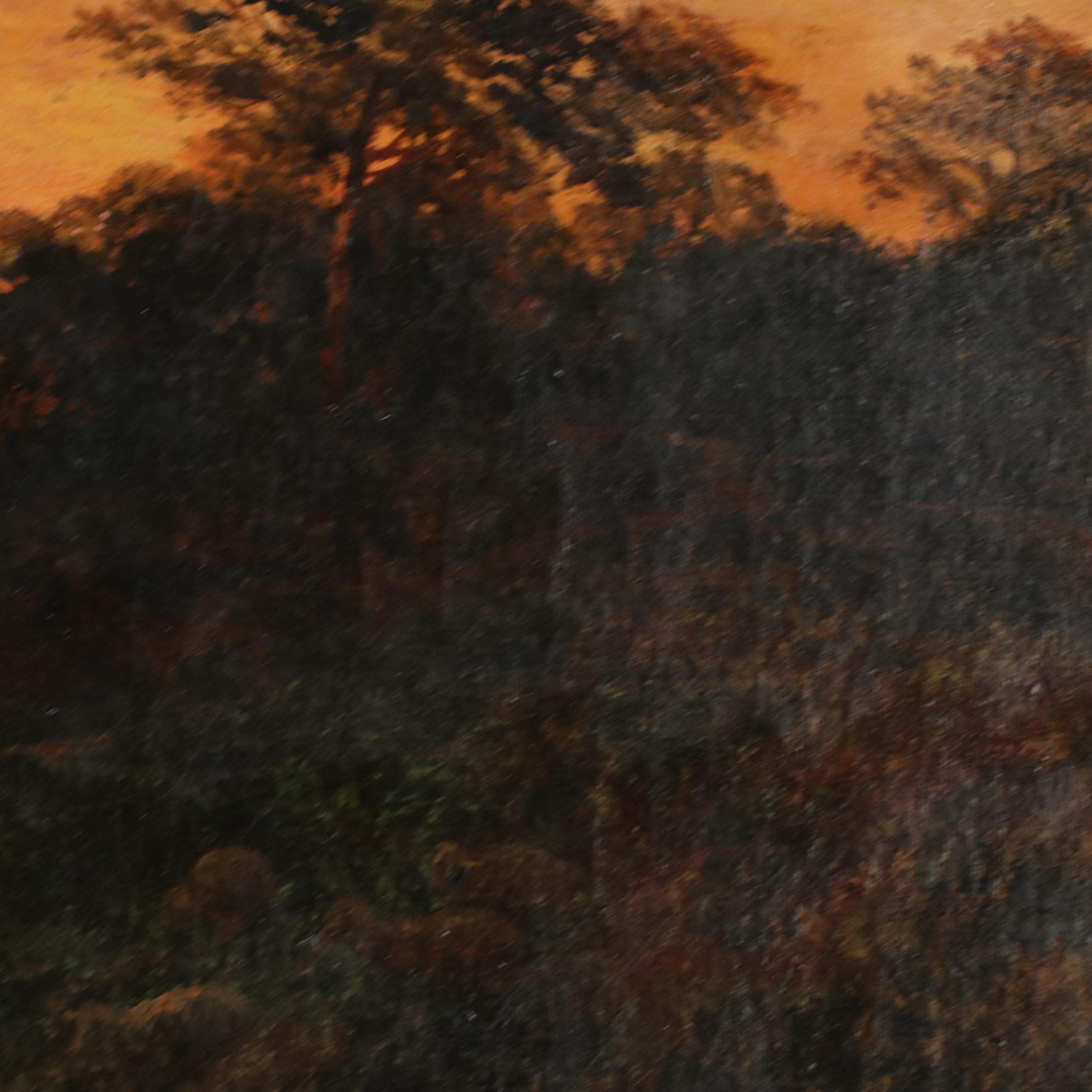 Thomas Whittle The Elder Sunset Landscape Oil Painting, 19th Century | EBTH