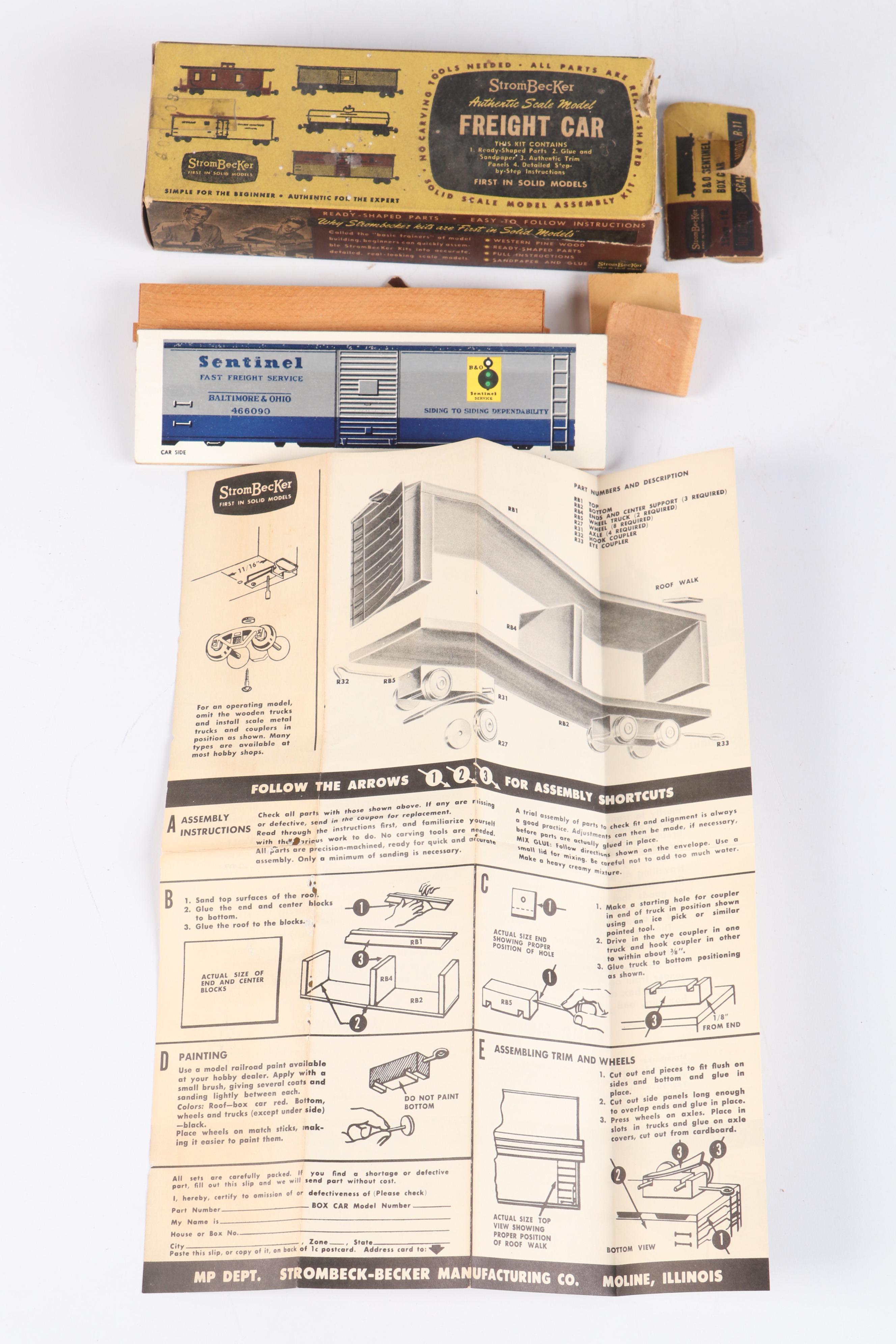 StromBecker Scale Model Freight Cars with 20th Century Sales Co ...
