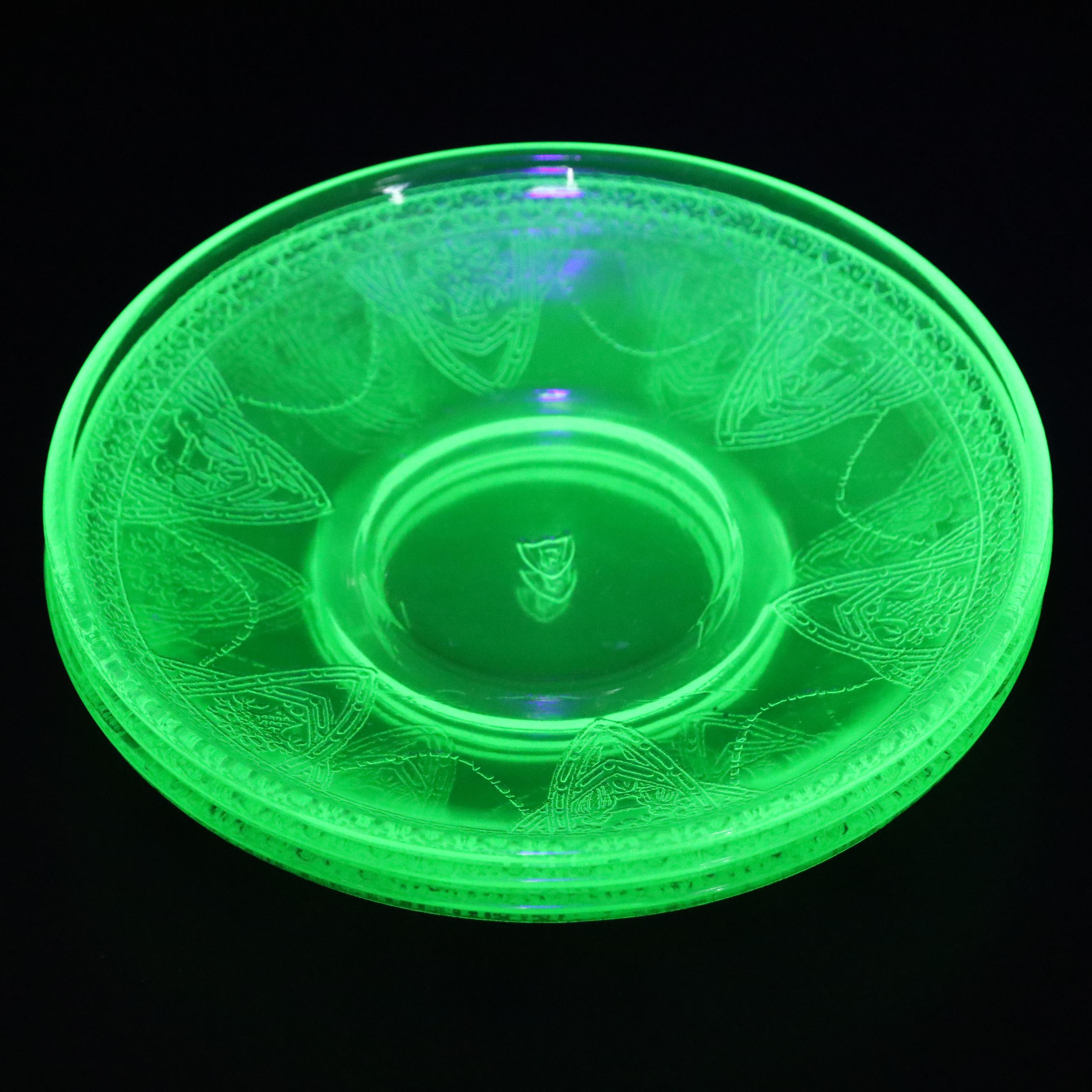 Federal Glass "Georgian Green" Uranium Glass Dinnerware, 1931-1936 | EBTH