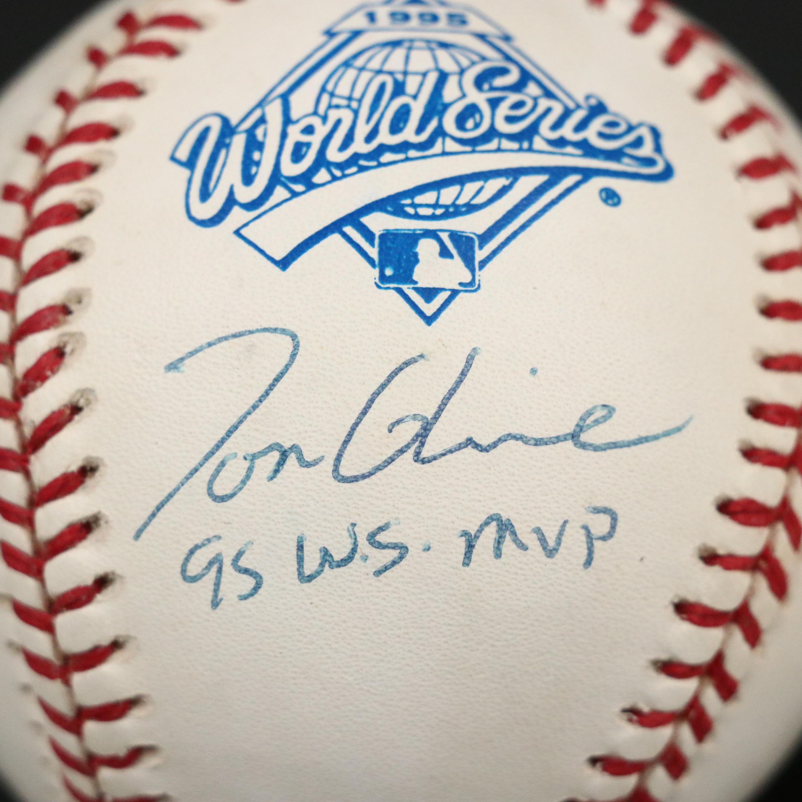 Tom Glavine and Greg Maddux Signed Rawlings 1995 Official World Series ...