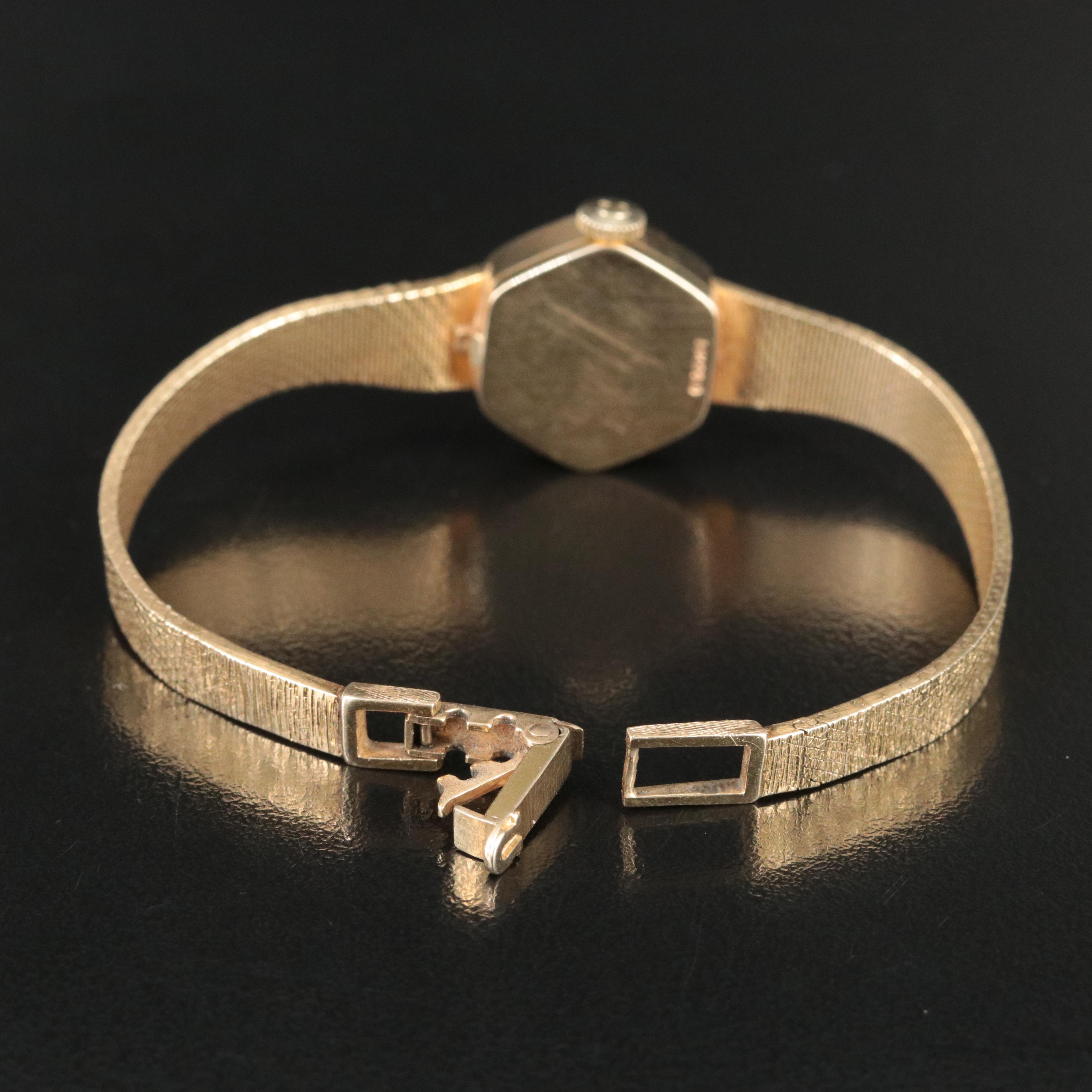 1978 14K Omega Stem Wind Hexagon Shape Watch | EBTH