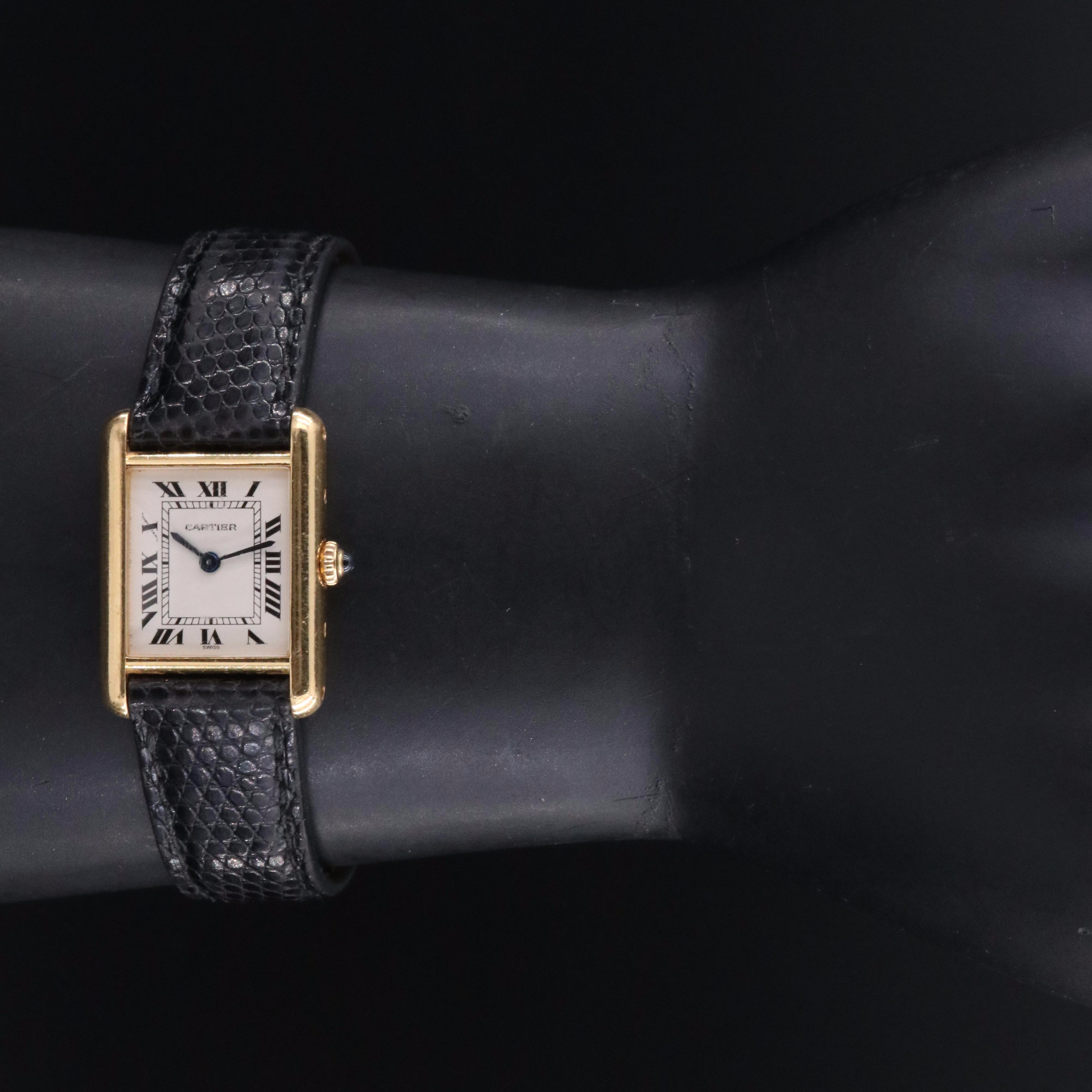 18K Cartier Tank Louis Quartz Watch | EBTH