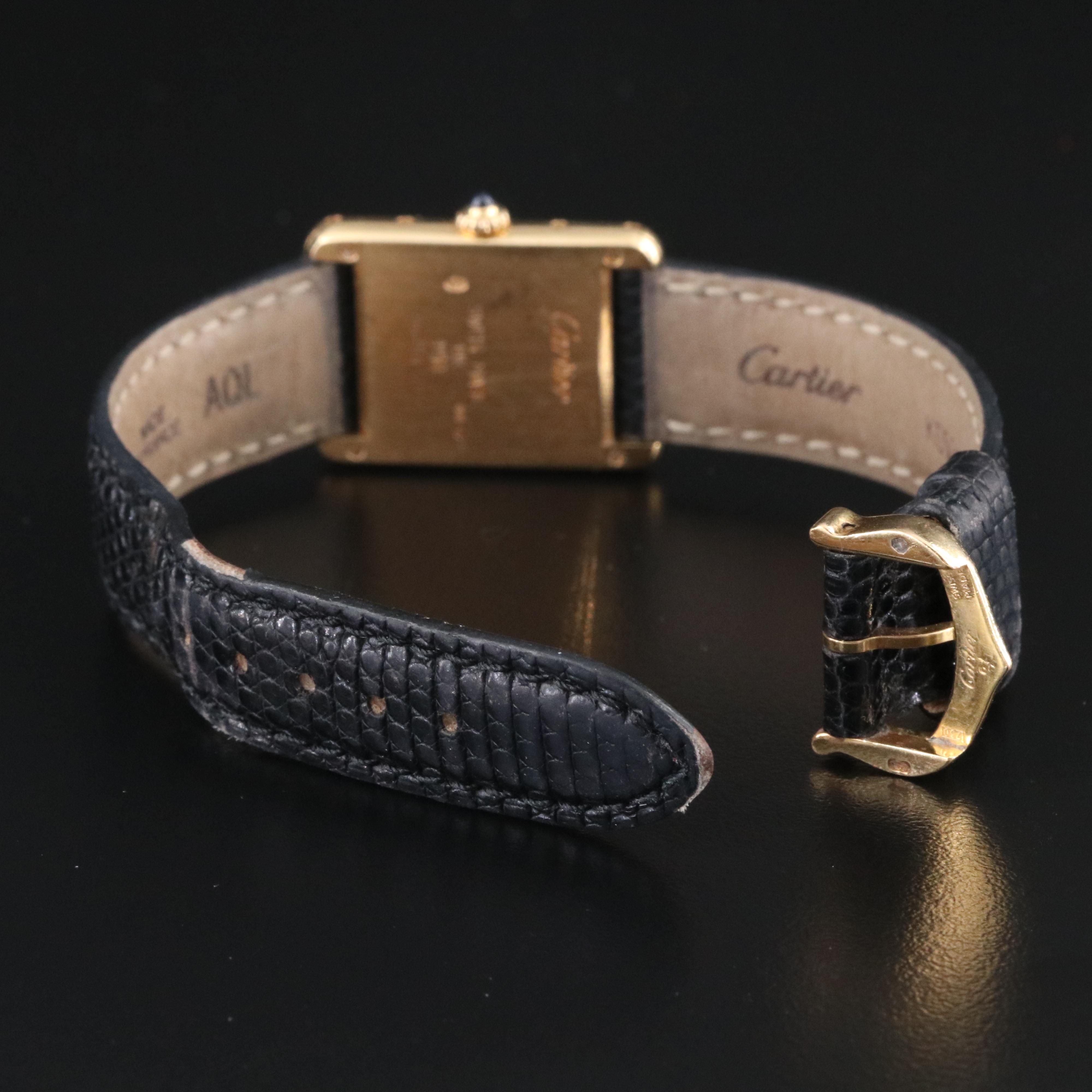 18K Cartier Tank Louis Quartz Watch | EBTH