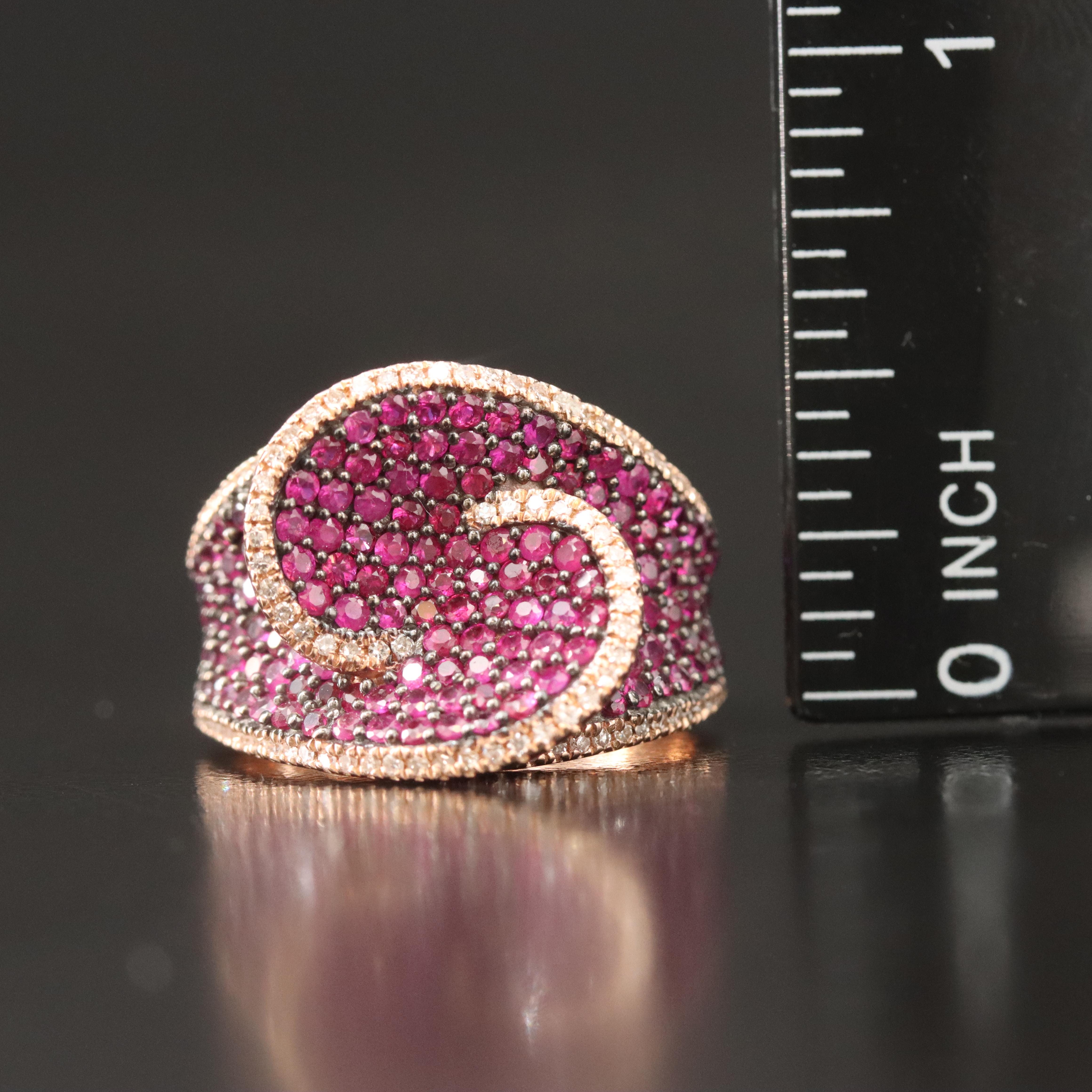 EFFY 14K Rose Gold Ruby and Diamond Ring | EBTH