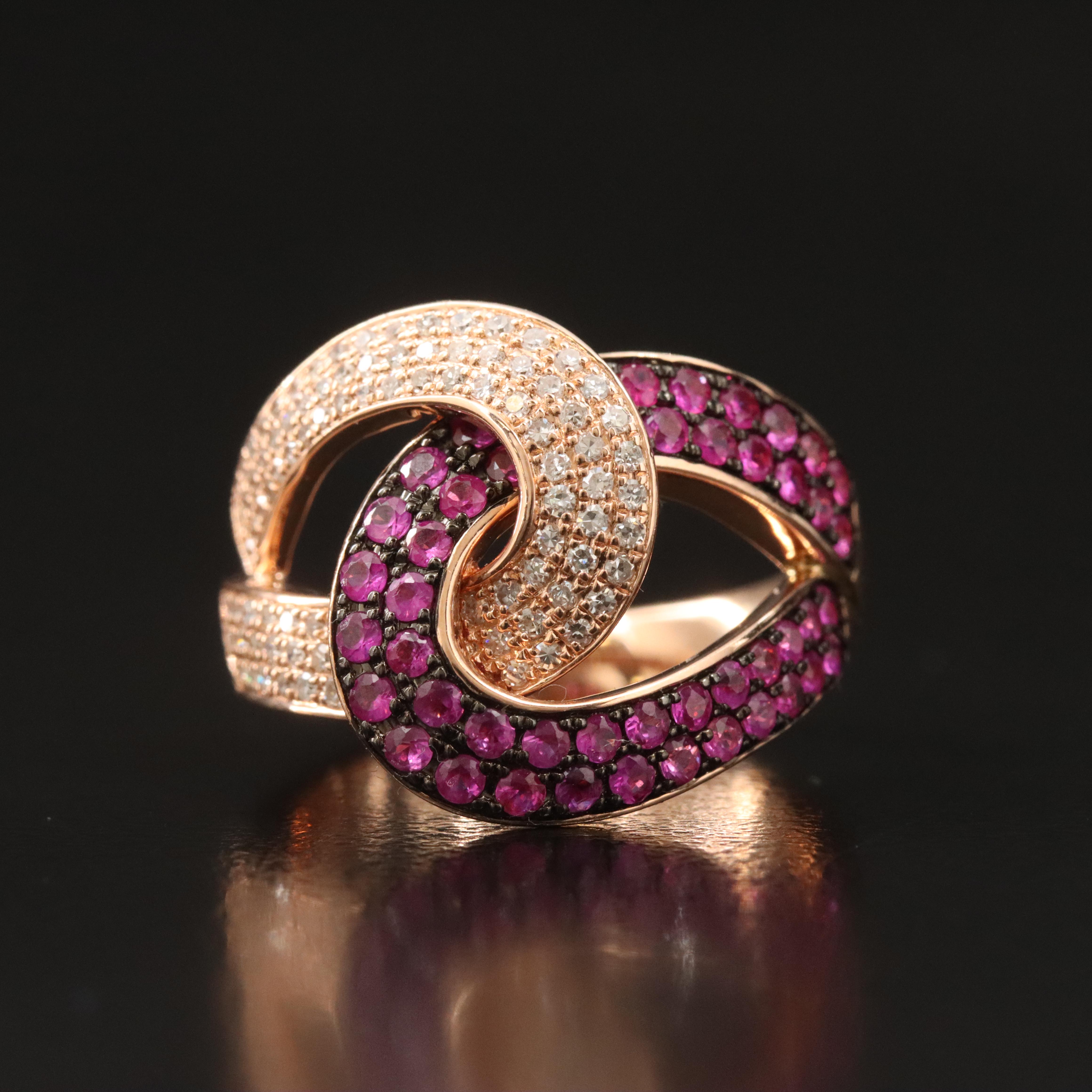 EFFY 14K Rose Gold Ruby and Diamond Ring | EBTH