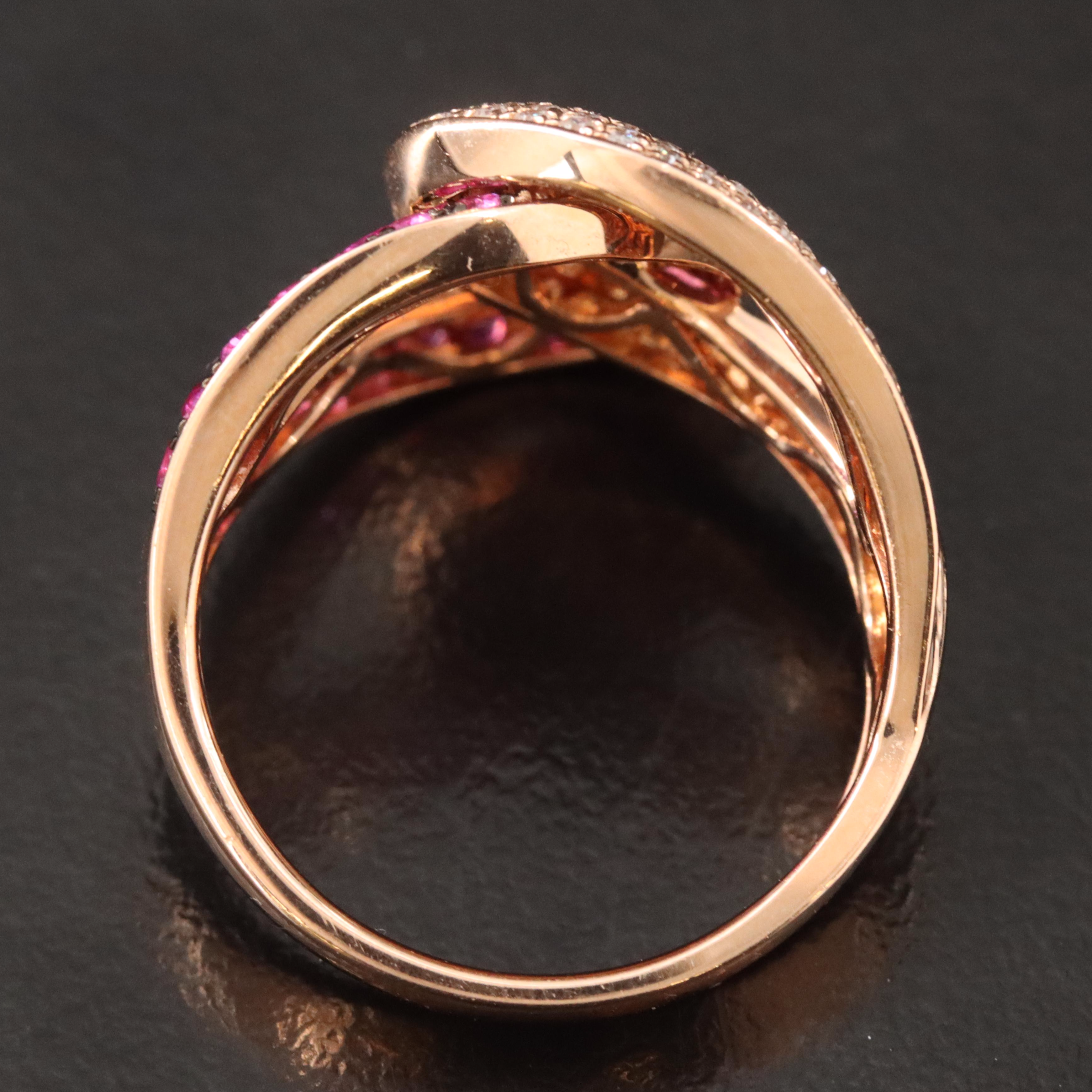 EFFY 14K Rose Gold Ruby and Diamond Ring | EBTH