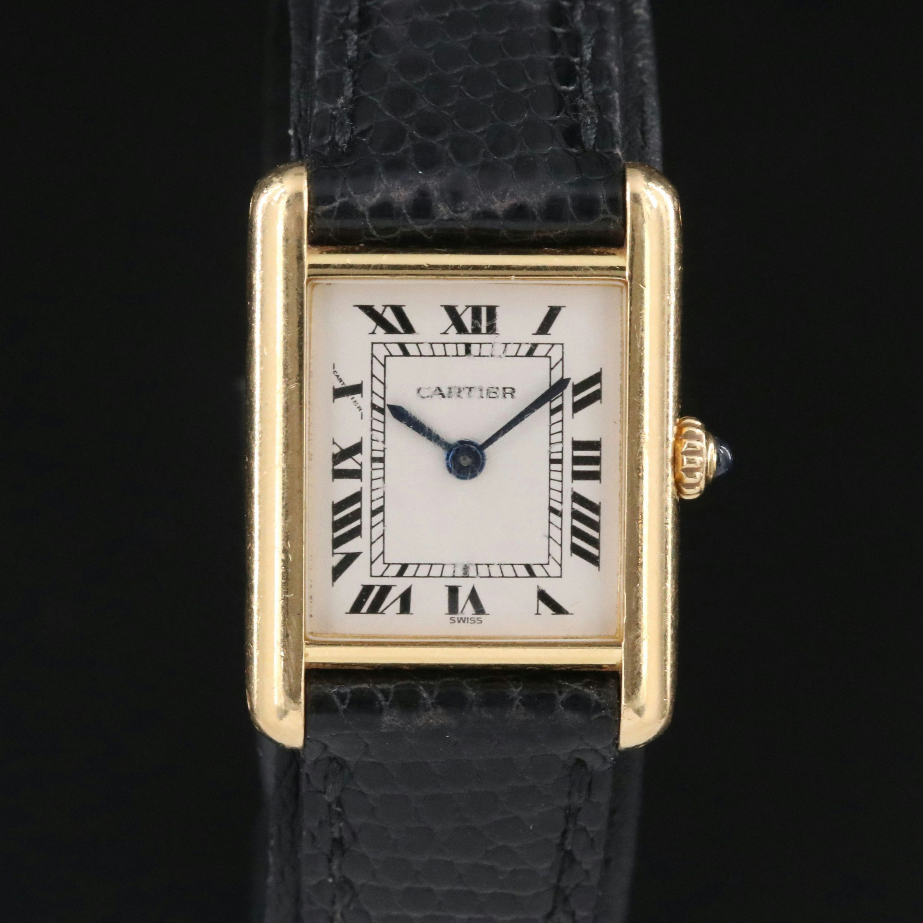 18K Cartier Tank Louis Quartz Watch | EBTH