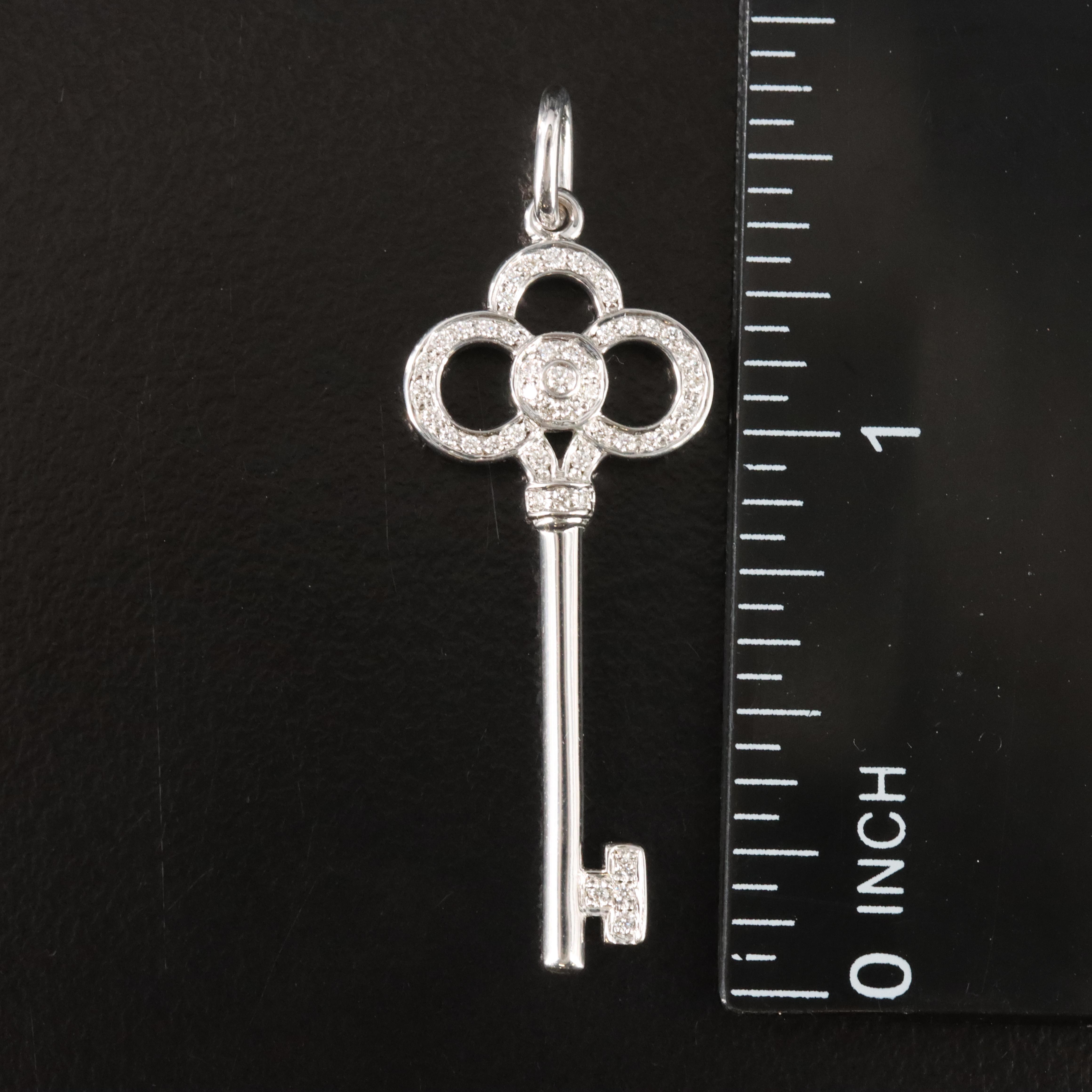 Tiffany & Co. "Keys" 18K Diamond Crown Key Pendant | EBTH