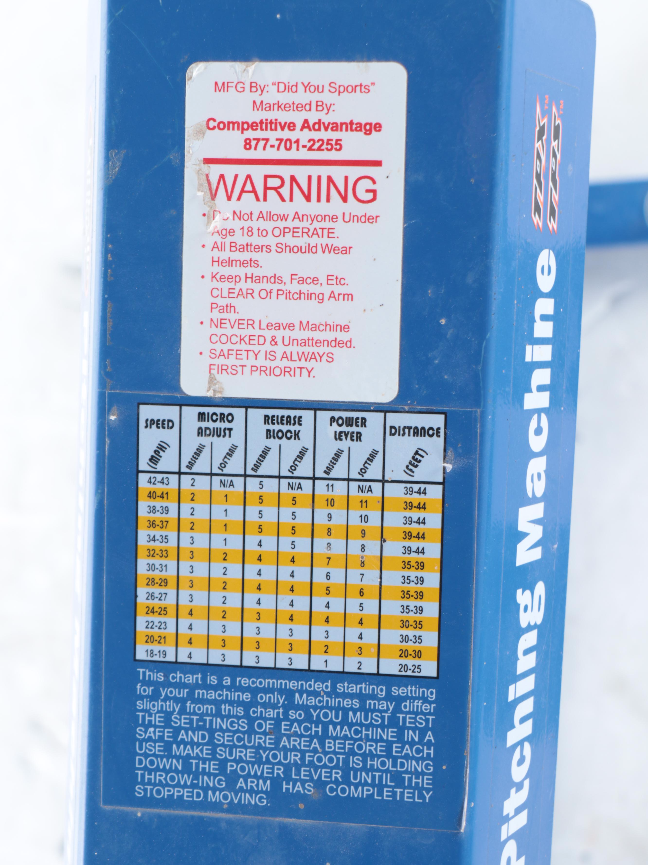 Louisville Slugger Baseball and Softball Mechanical Pitching Machine | EBTH