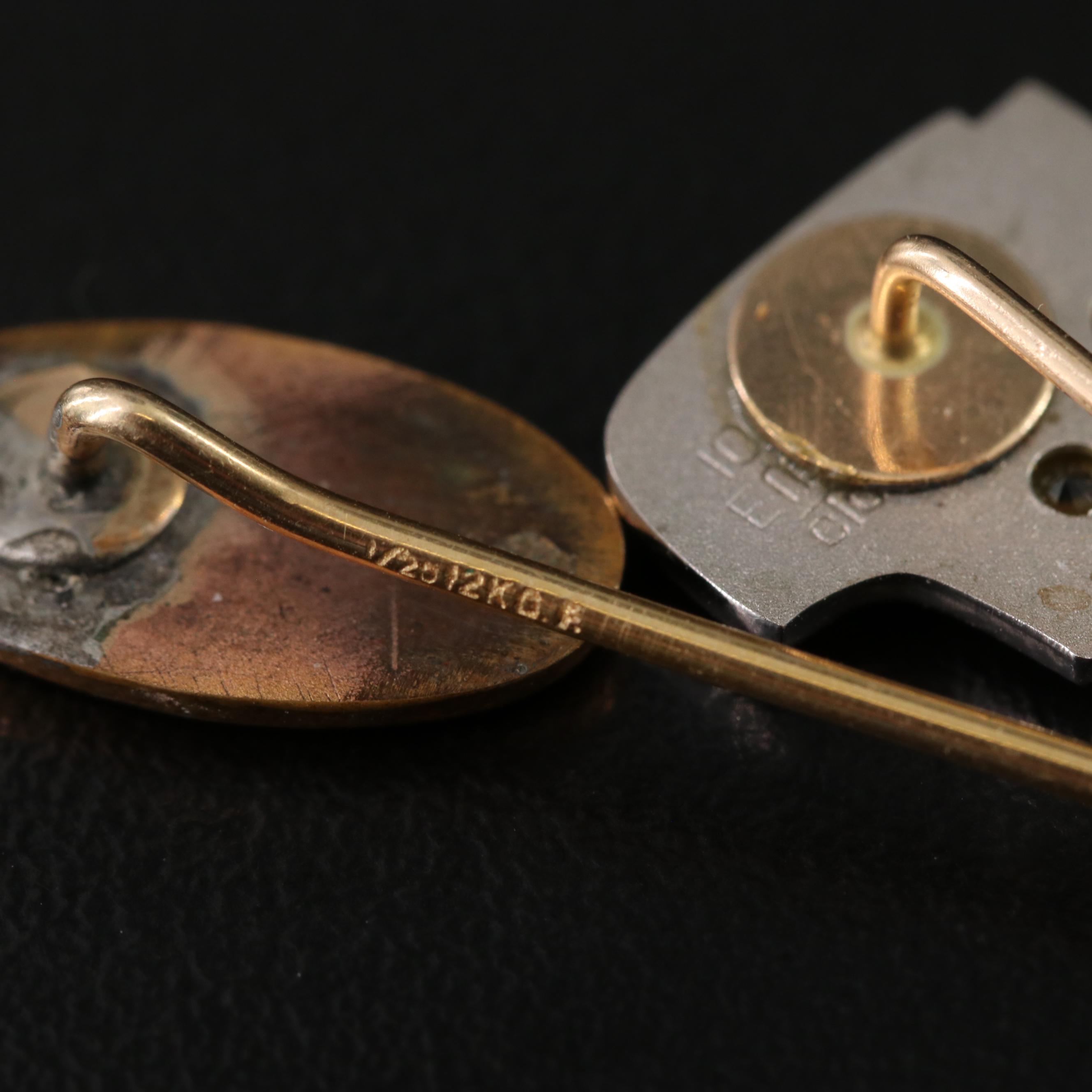 10K and Gold-Filled Stick Pins with Sapphires | EBTH