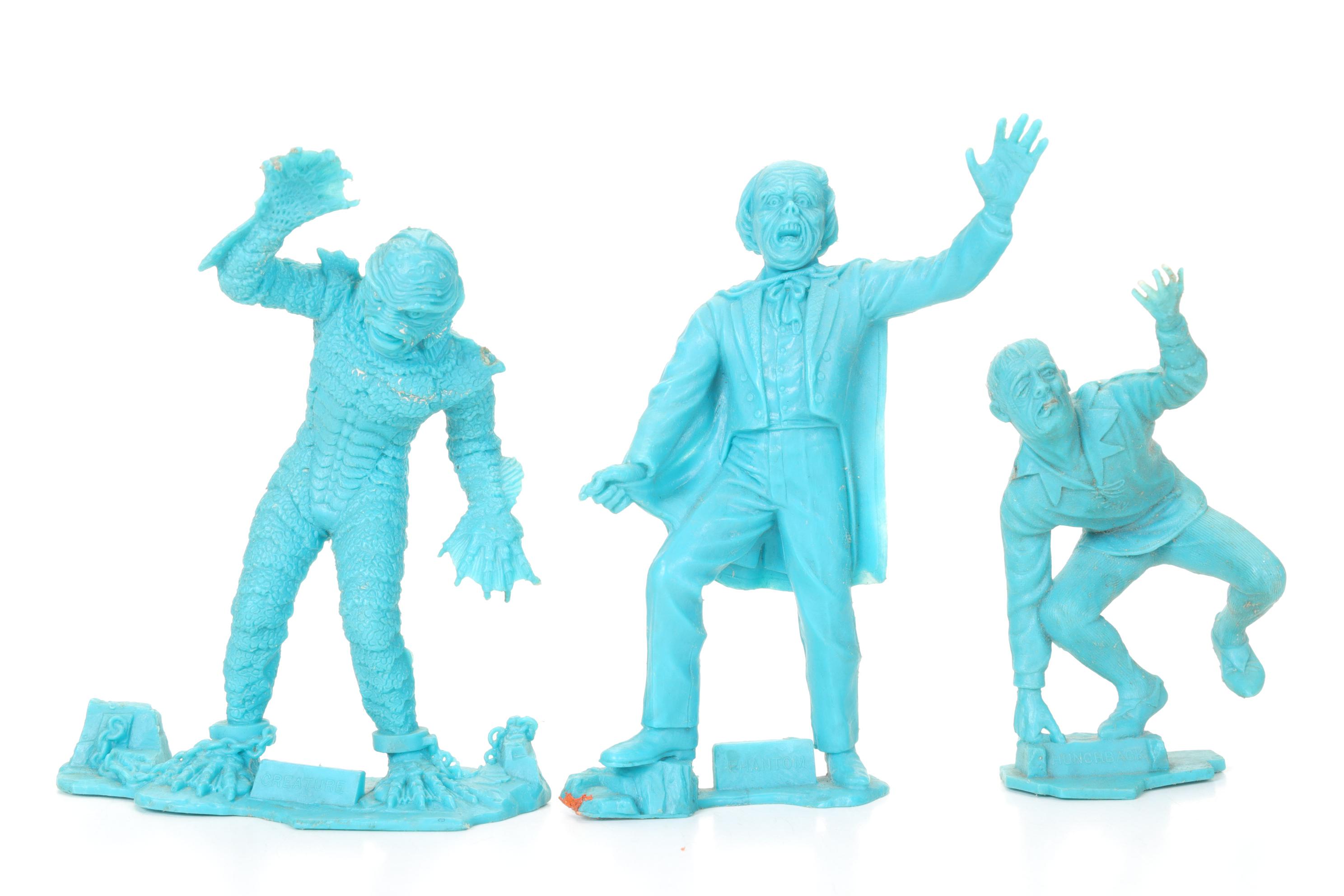 Louis Marx Universal Studios Plastic Monster Figures, Set of Six, 1963 ...