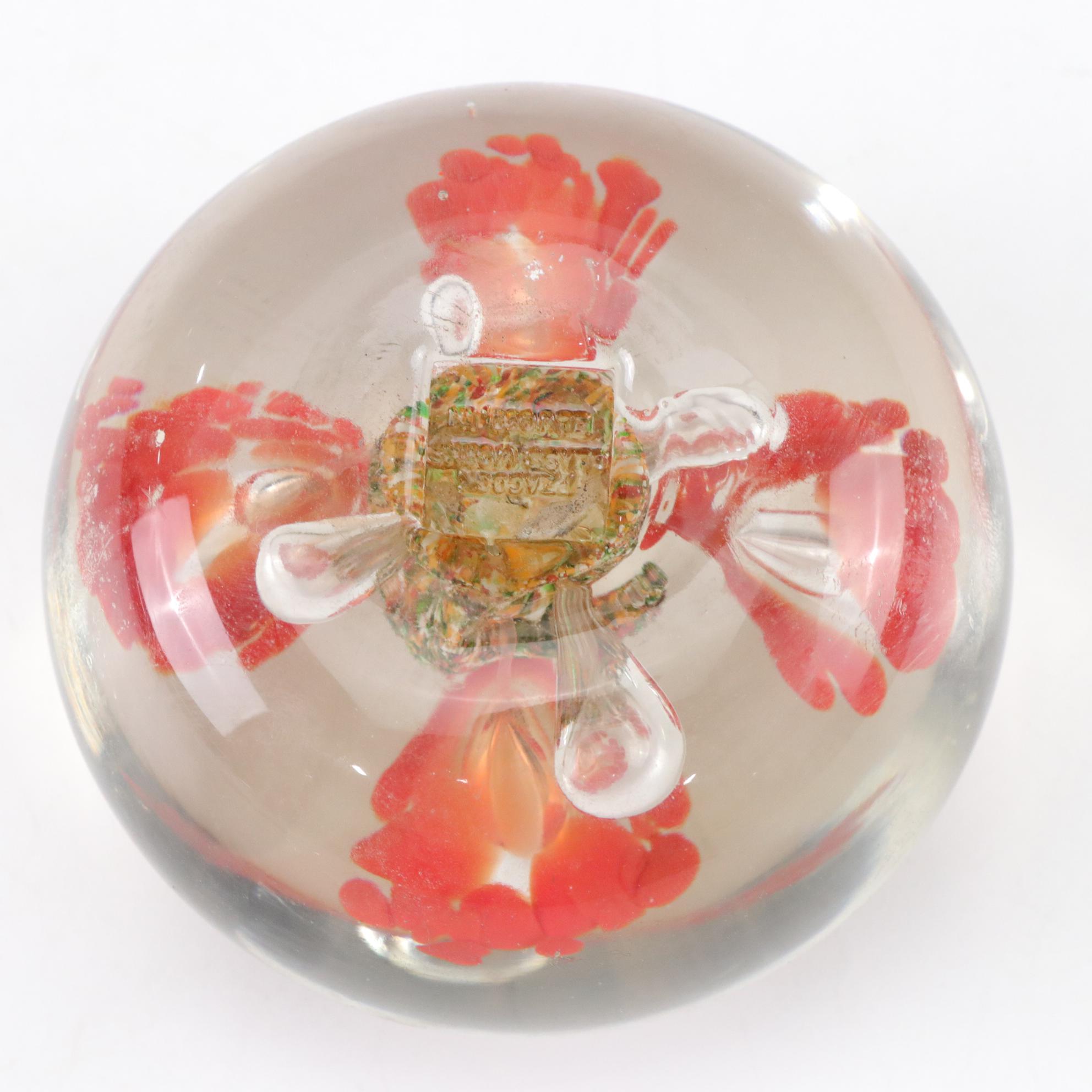 Joe Rice and Peacock Glass Works Art Glass Paperweights | EBTH