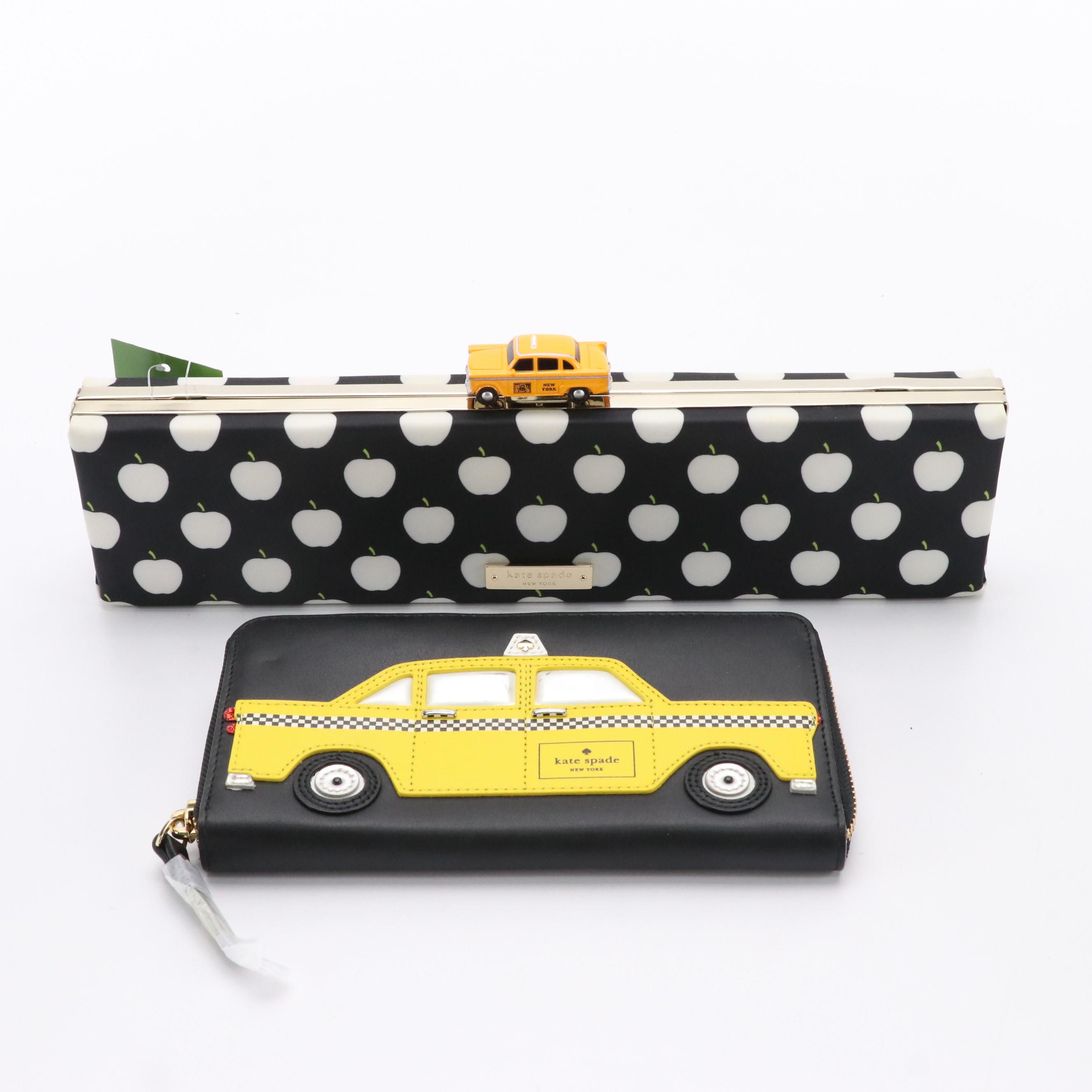 Kate Spade Taxi/Off Duty Chain Clutch and Taxi Lacey Wallet with Tags ...