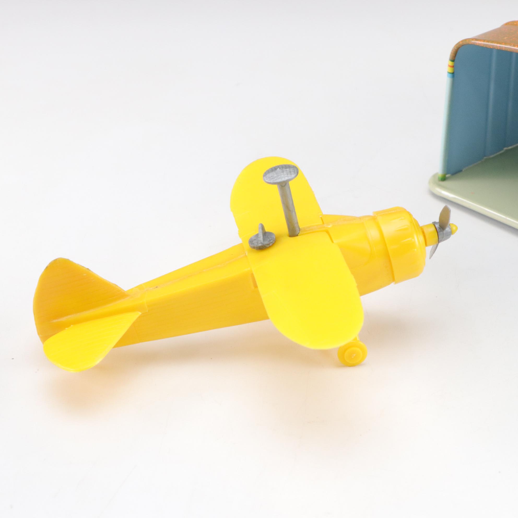 Two Marx "Crop Dusting Plane Set" Plastic Airplane with Tin Litho ...