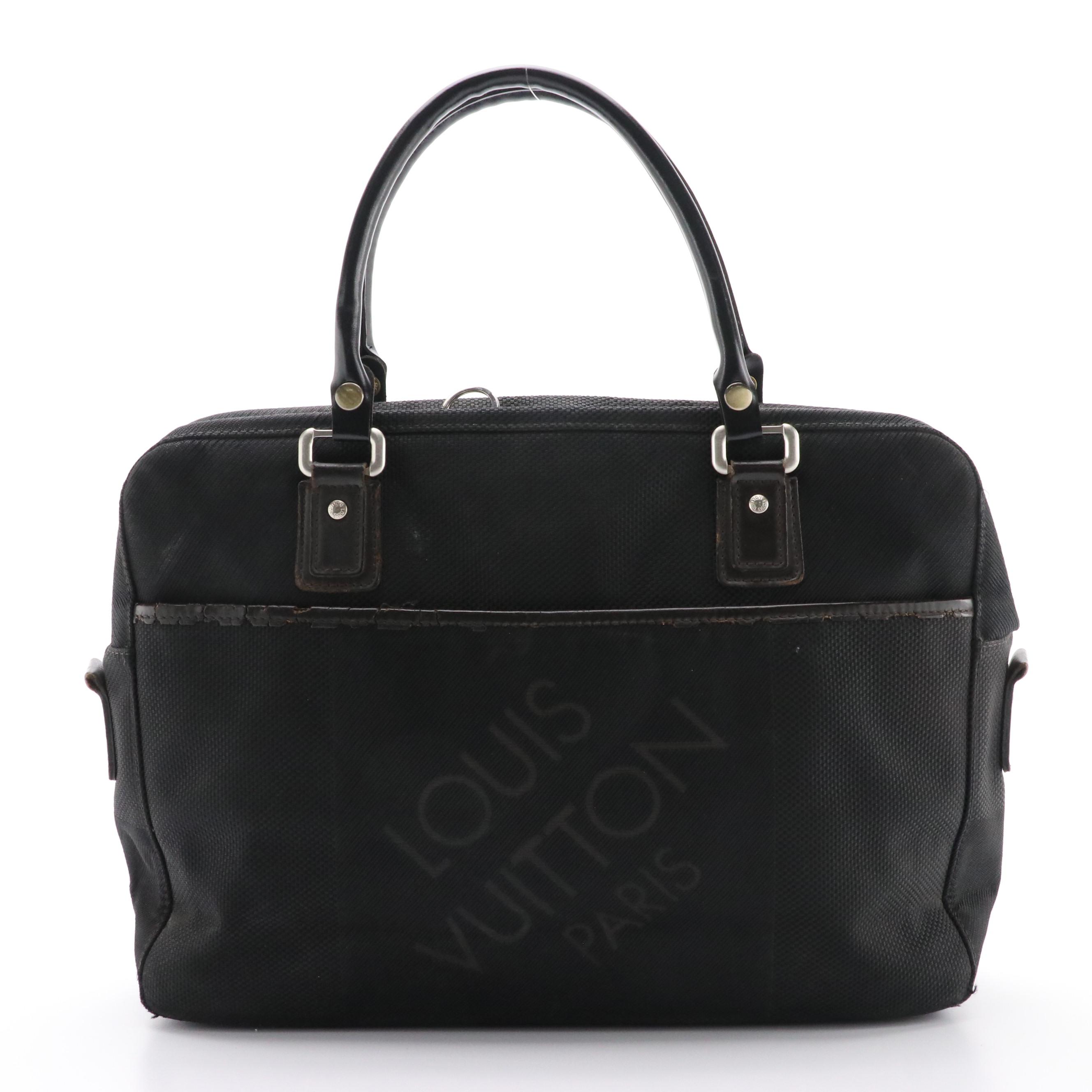 Louis Vuitton Black Damier Geant Yack Top Handle Briefcase Bag with ...