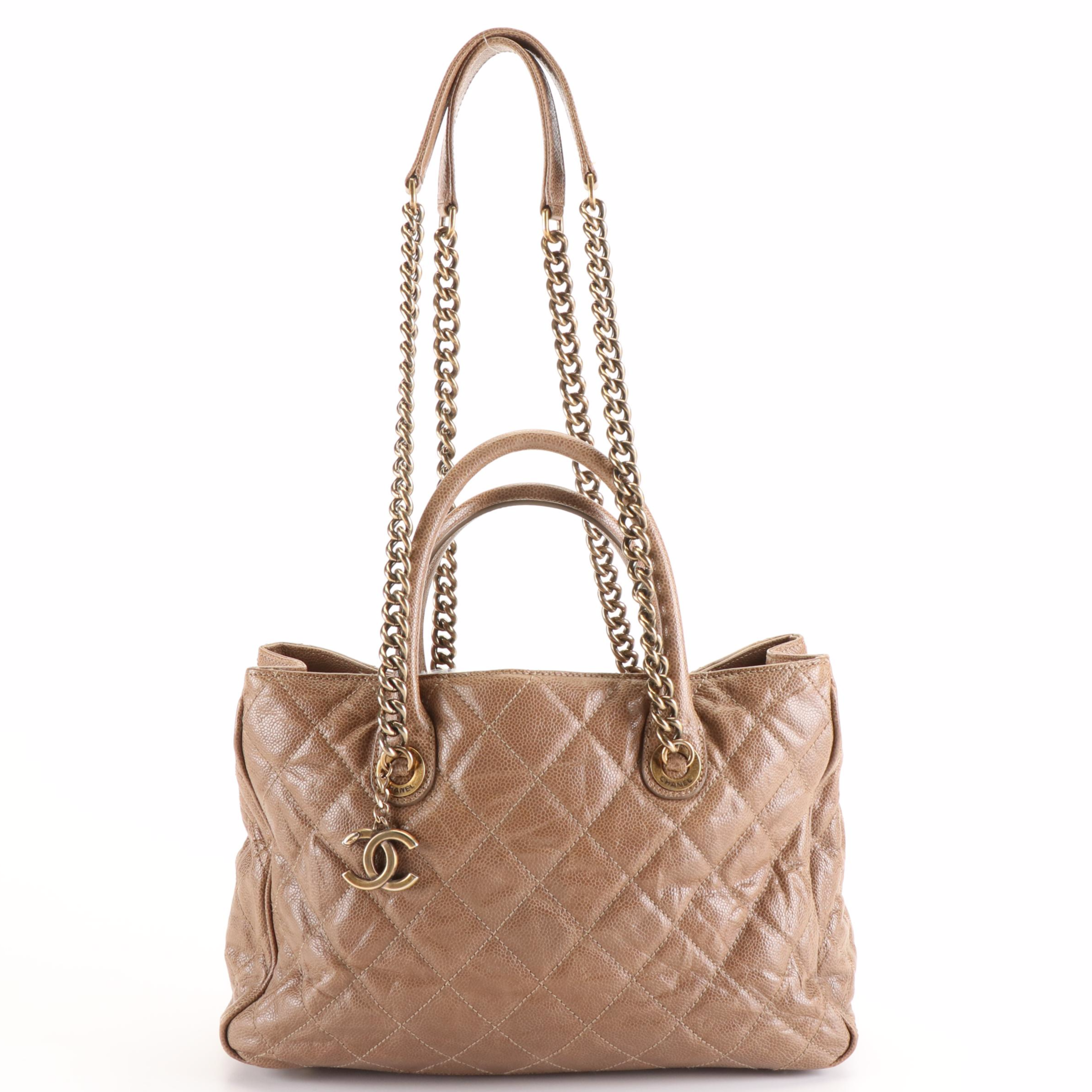 Chanel Shiva Tote Bag in Glazed Quilted Caviar Leather | EBTH