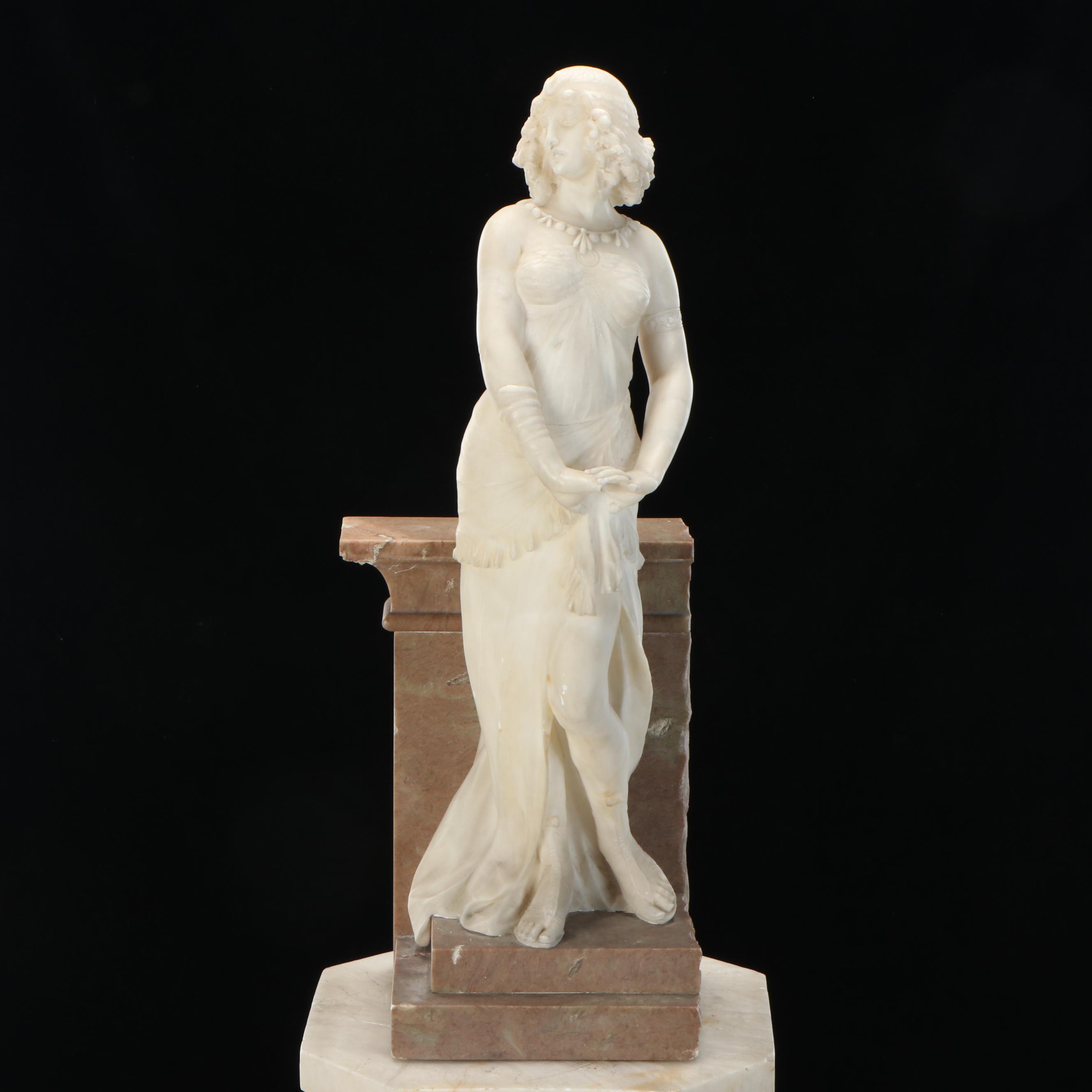 Giuseppe Gambogi Attributed Carved Alabaster Statue | EBTH